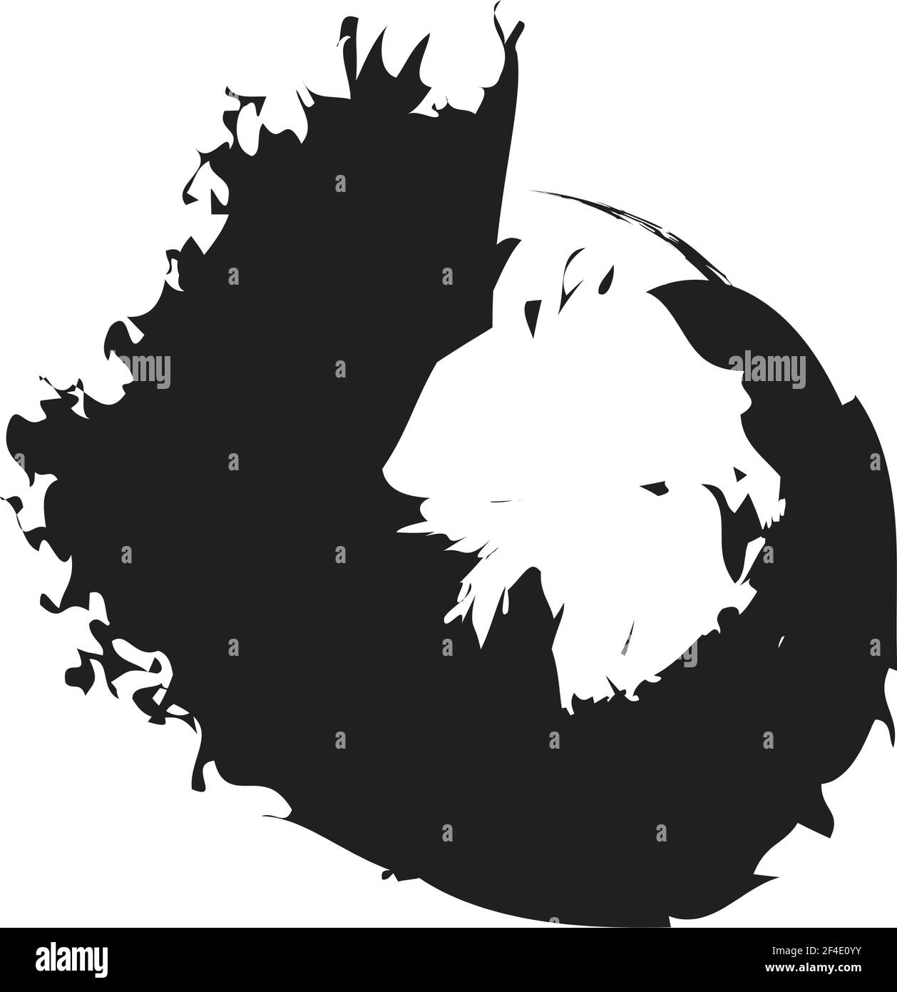 Grungy, grunge, and textured circle. Paintbrush, brushstroke vector ...