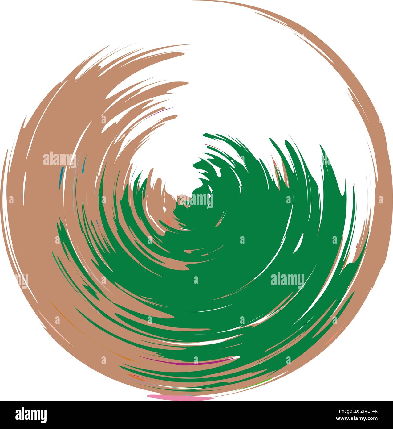 Grungy, grunge, and textured circle. Paintbrush, brushstroke vector ...