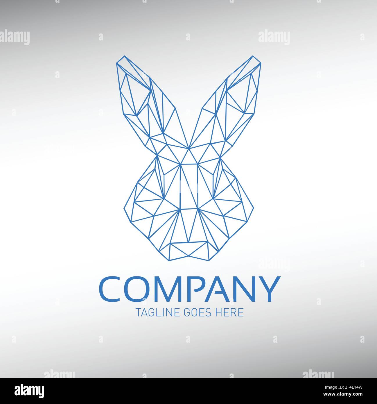 Professional Modern Geometric Bunny Rabbit Logo Design Stock Vector ...