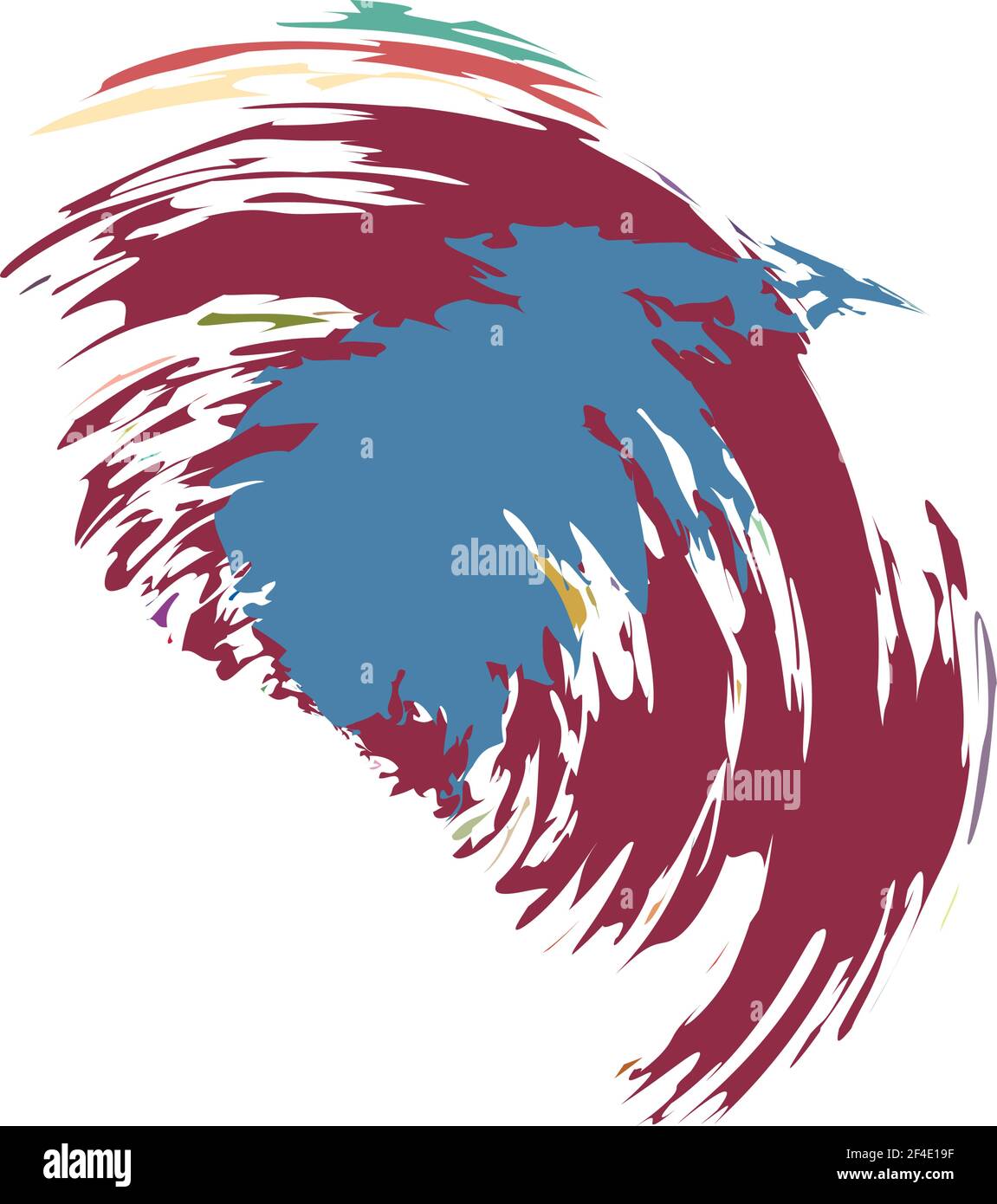 Grungy, grunge, and textured circle. Paintbrush, brushstroke vector ...
