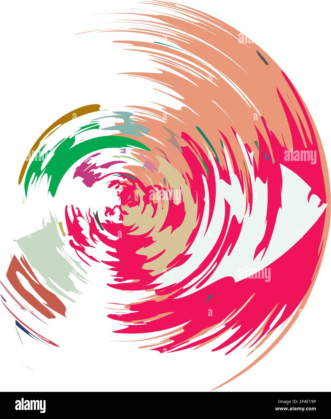 Grungy, grunge, and textured circle. Paintbrush, brushstroke vector ...