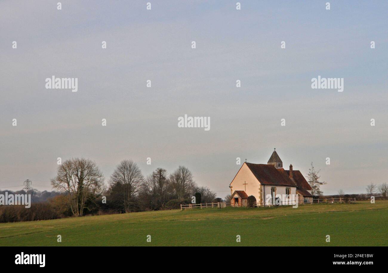 ST. GILBERTS CHURCH, IDSWORTH, HAMPSHIRE Stock Photo - Alamy
