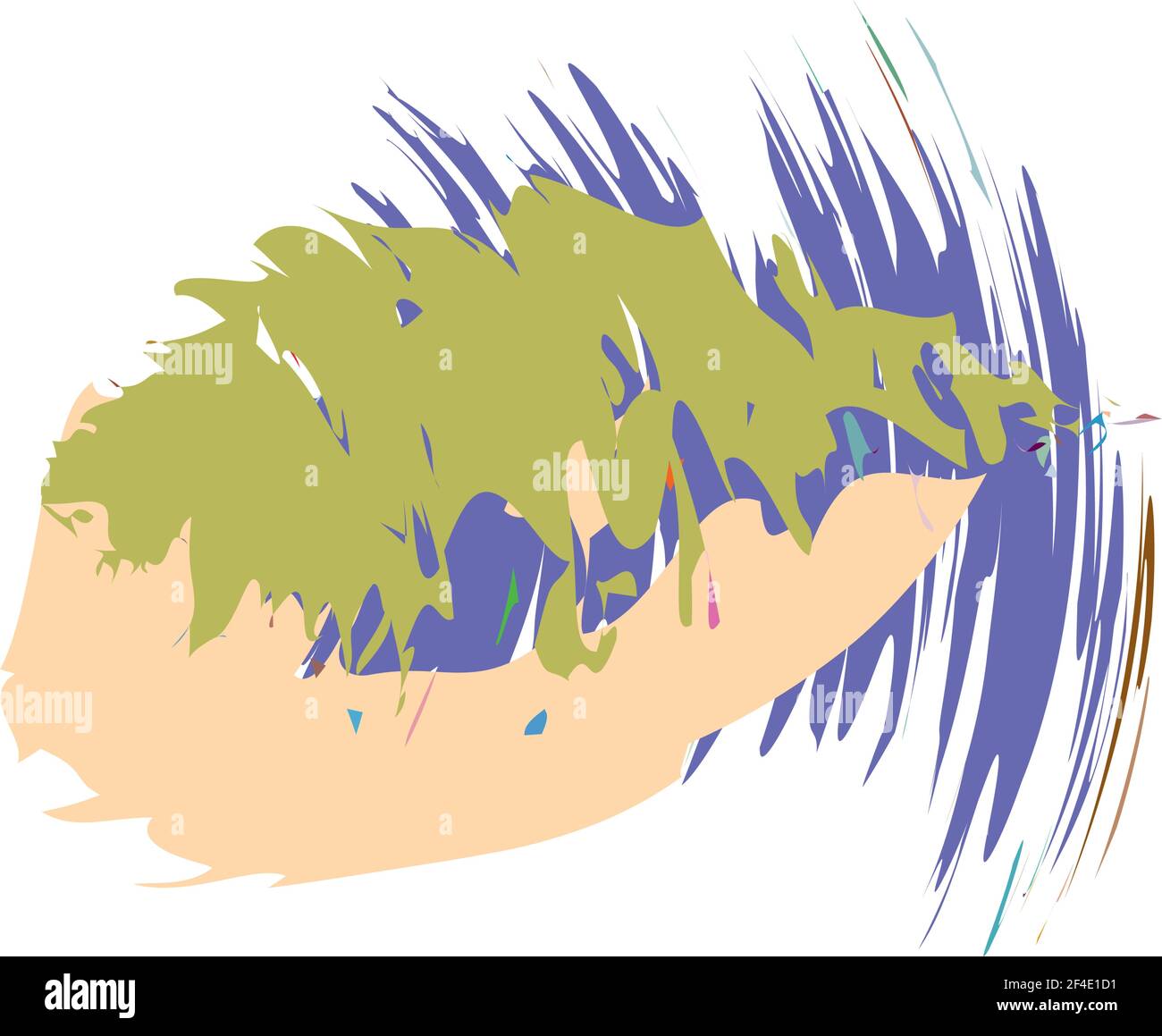 Grungy, grunge, and textured circle. Paintbrush, brushstroke vector ...
