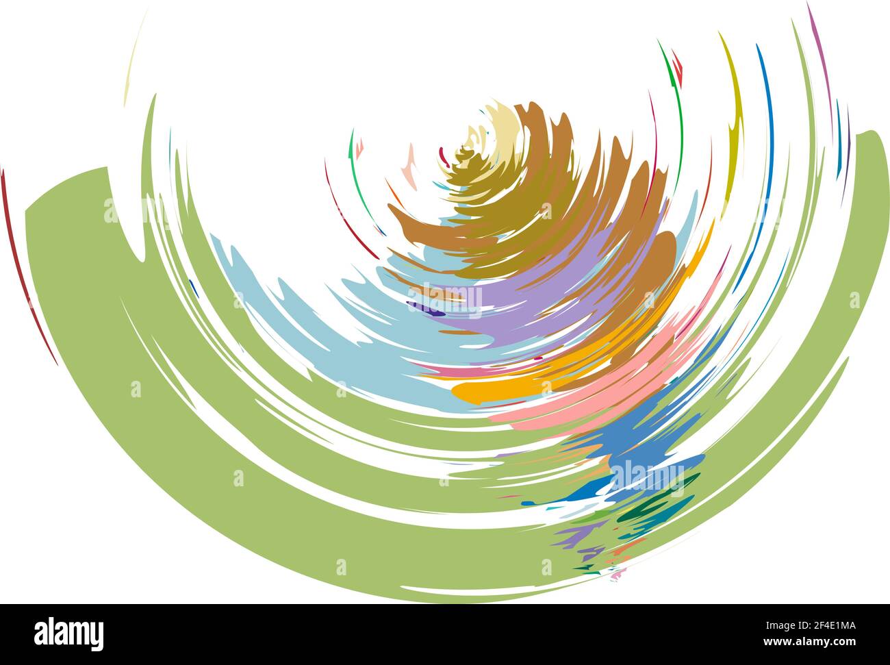 Grungy, grunge, and textured circle. Paintbrush, brushstroke vector ...