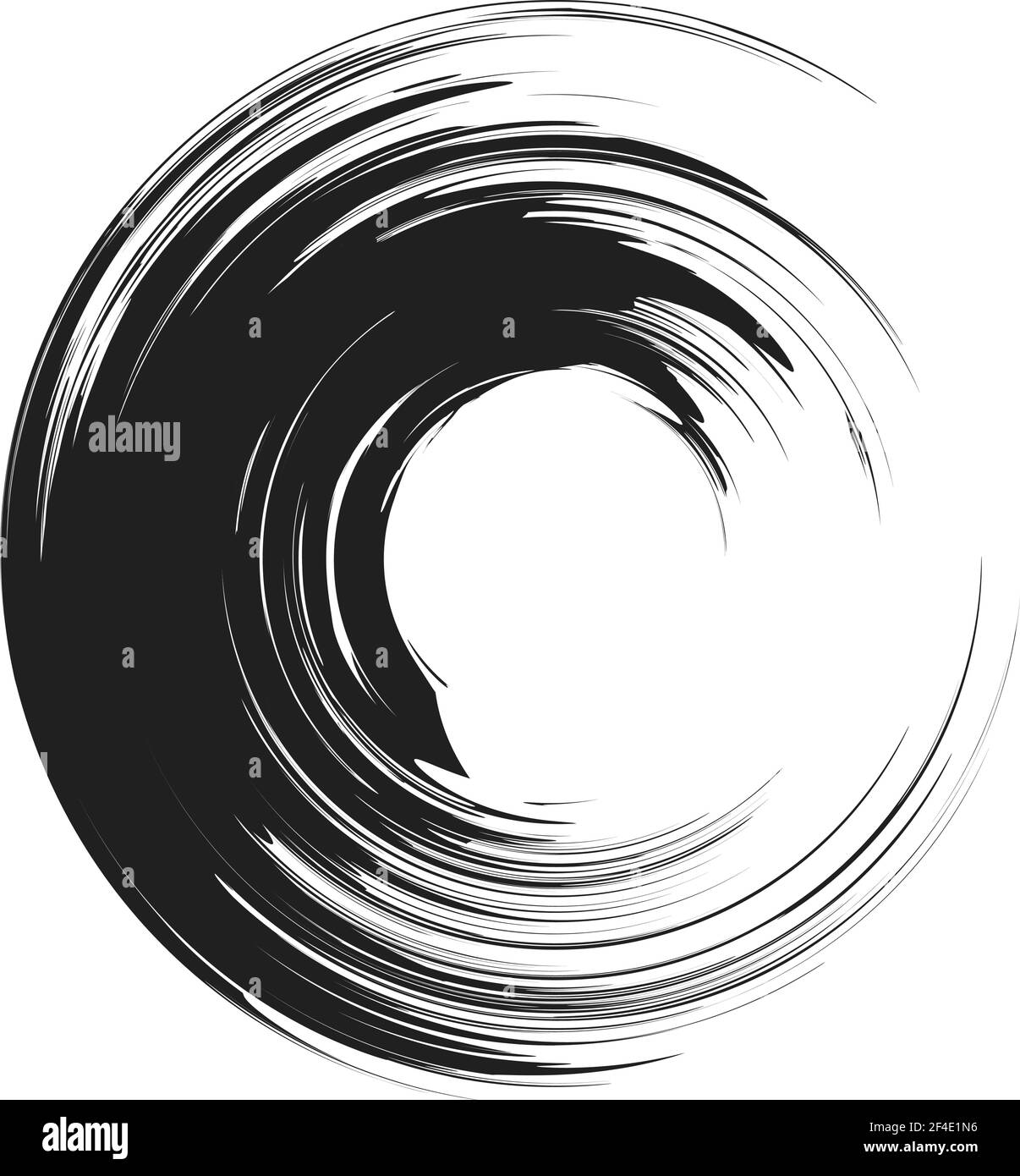 Grungy, grunge, and textured circle. Paintbrush, brushstroke vector ...