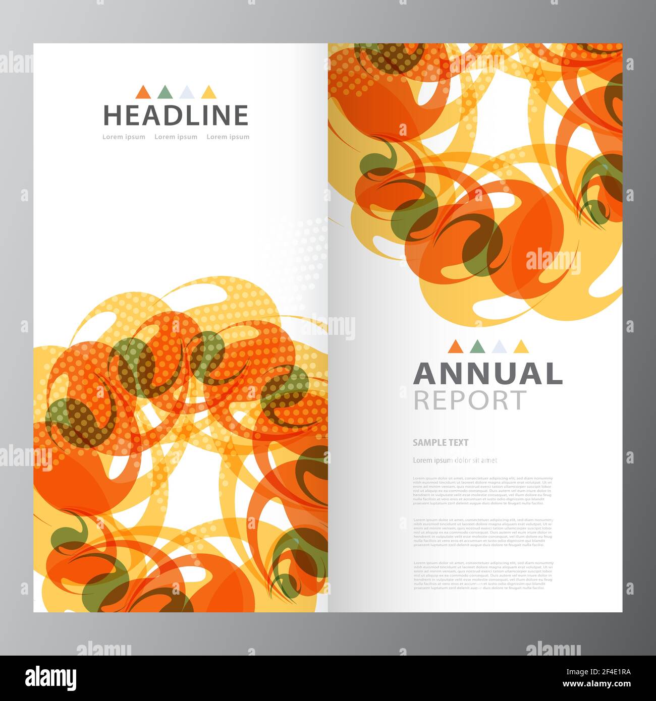 Annual business report template design layout Stock Vector Image & Art ...