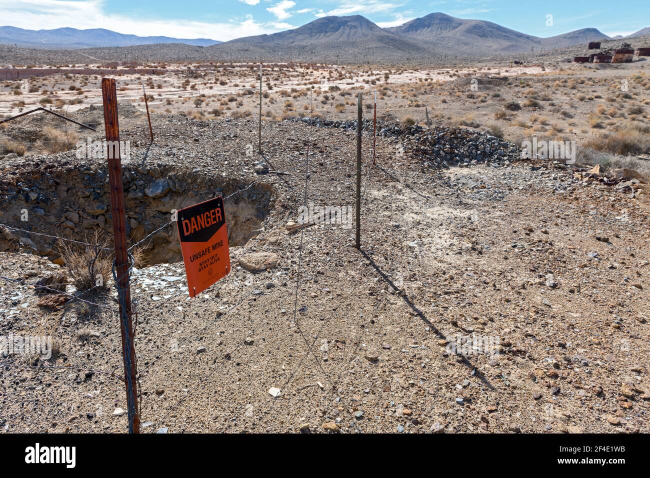 An abandoned mine shaft in the Nevada Desert, USA Stock Photo - Alamy