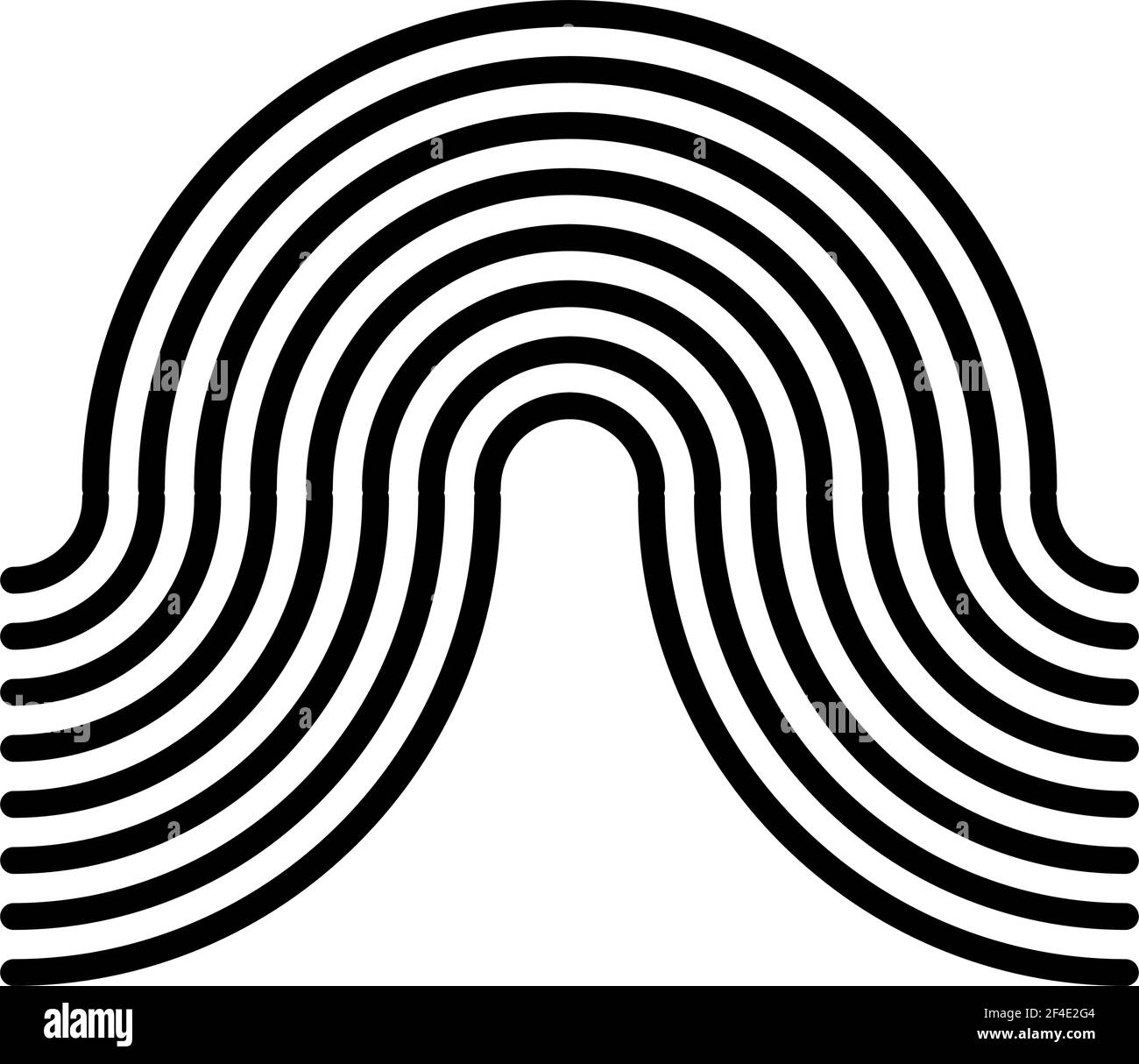 Graphics, icon, symbol made of parallel curved lines. Camber, flexure ...