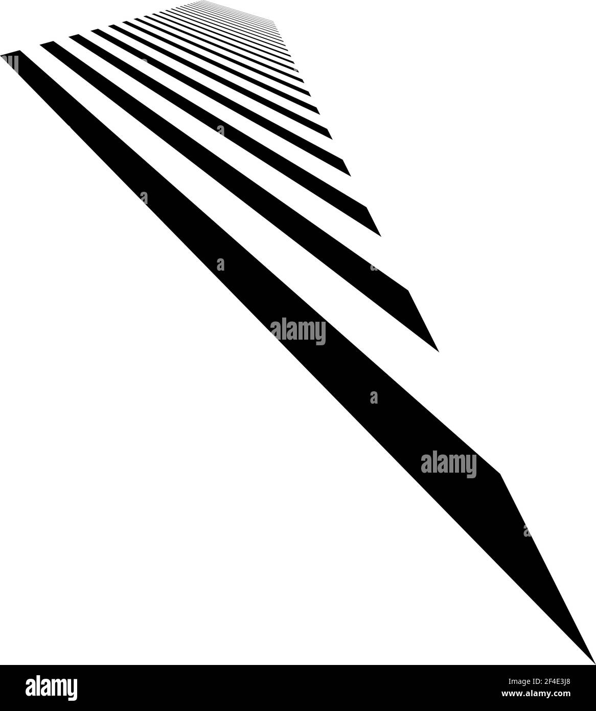 Parallel straight lines, stripes in perspective, 3d – Stock ...