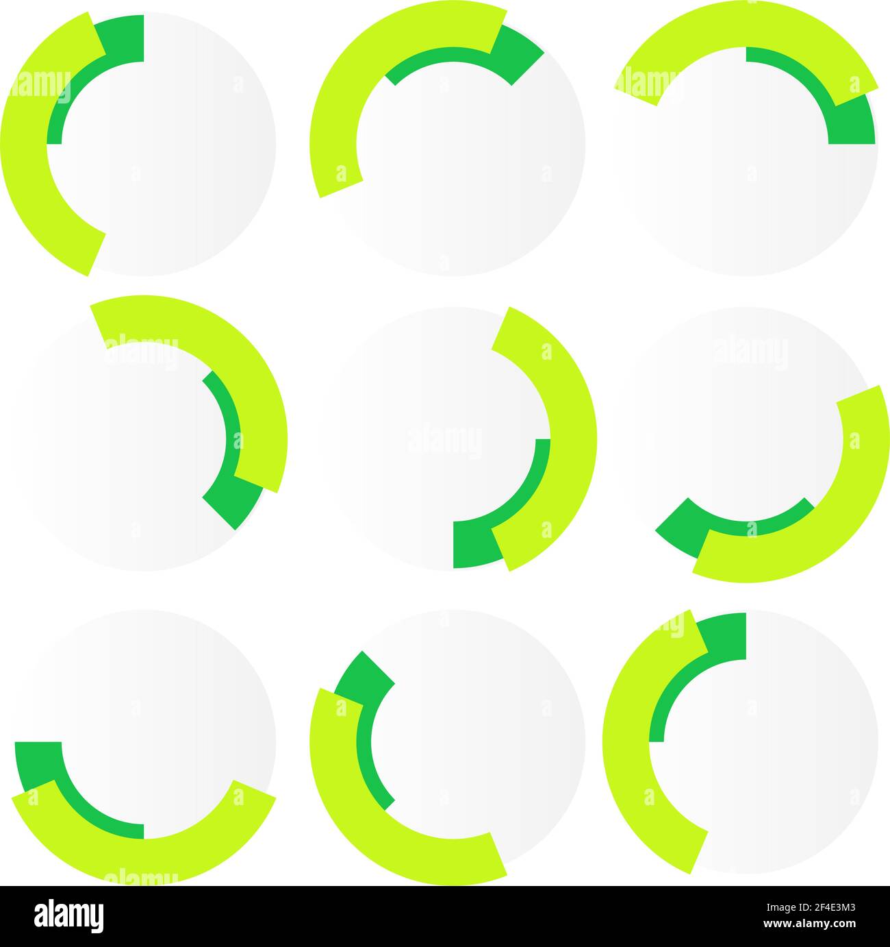 Segmented circle, circular preloader, buffer and progress bar ...