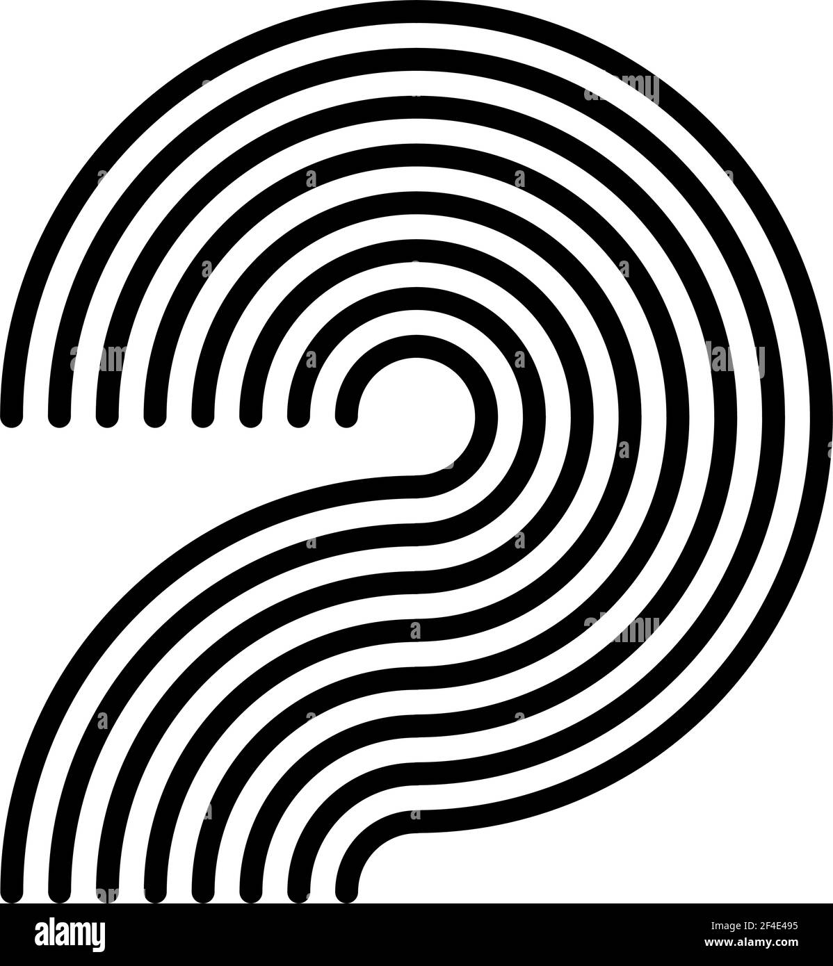 Graphics, icon, symbol made of parallel curved lines. Camber, flexure ...