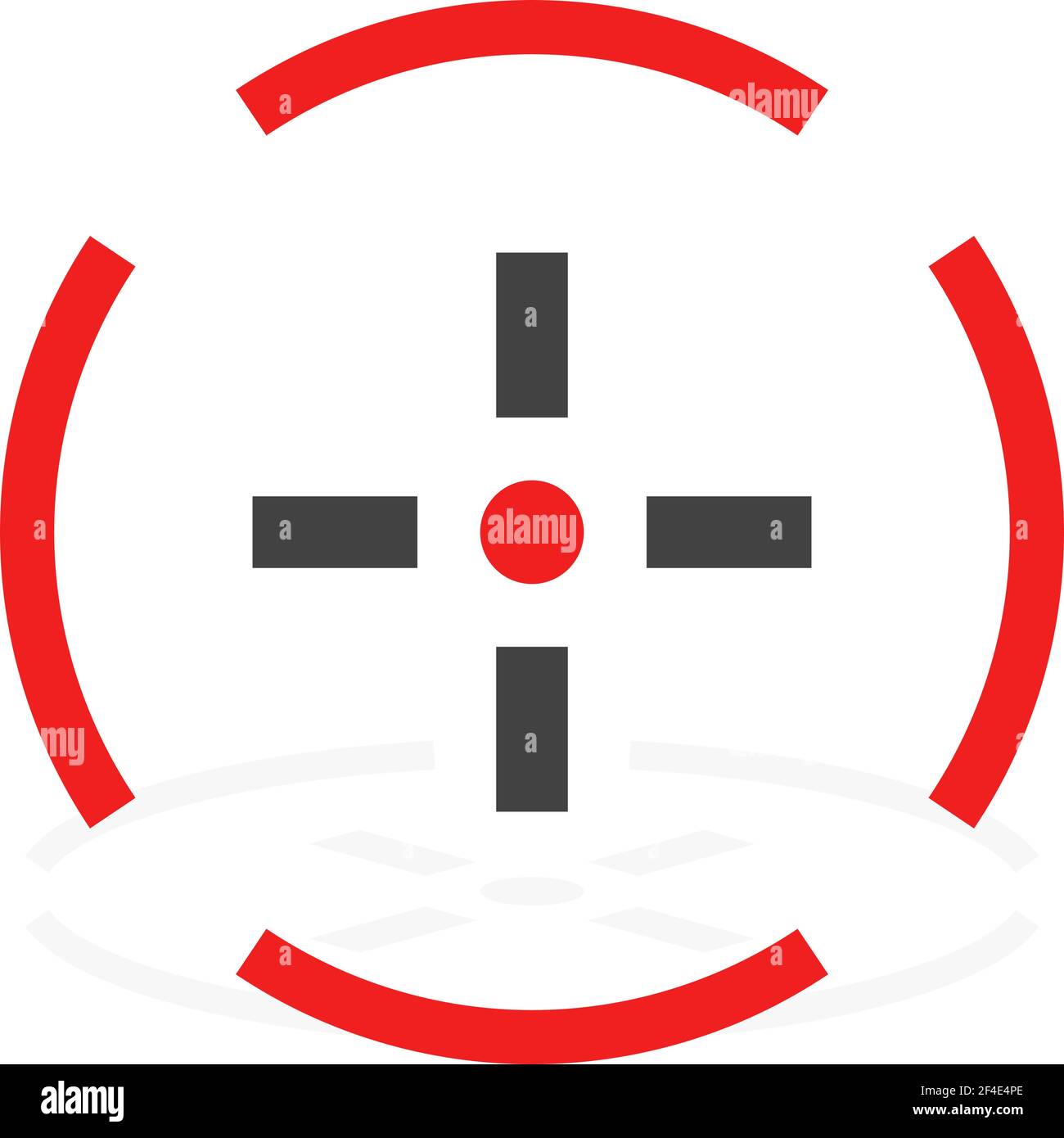 Cross-hair, reticle, target mark icon, symbol and logo. Accuracy, precision, focus concept ...
