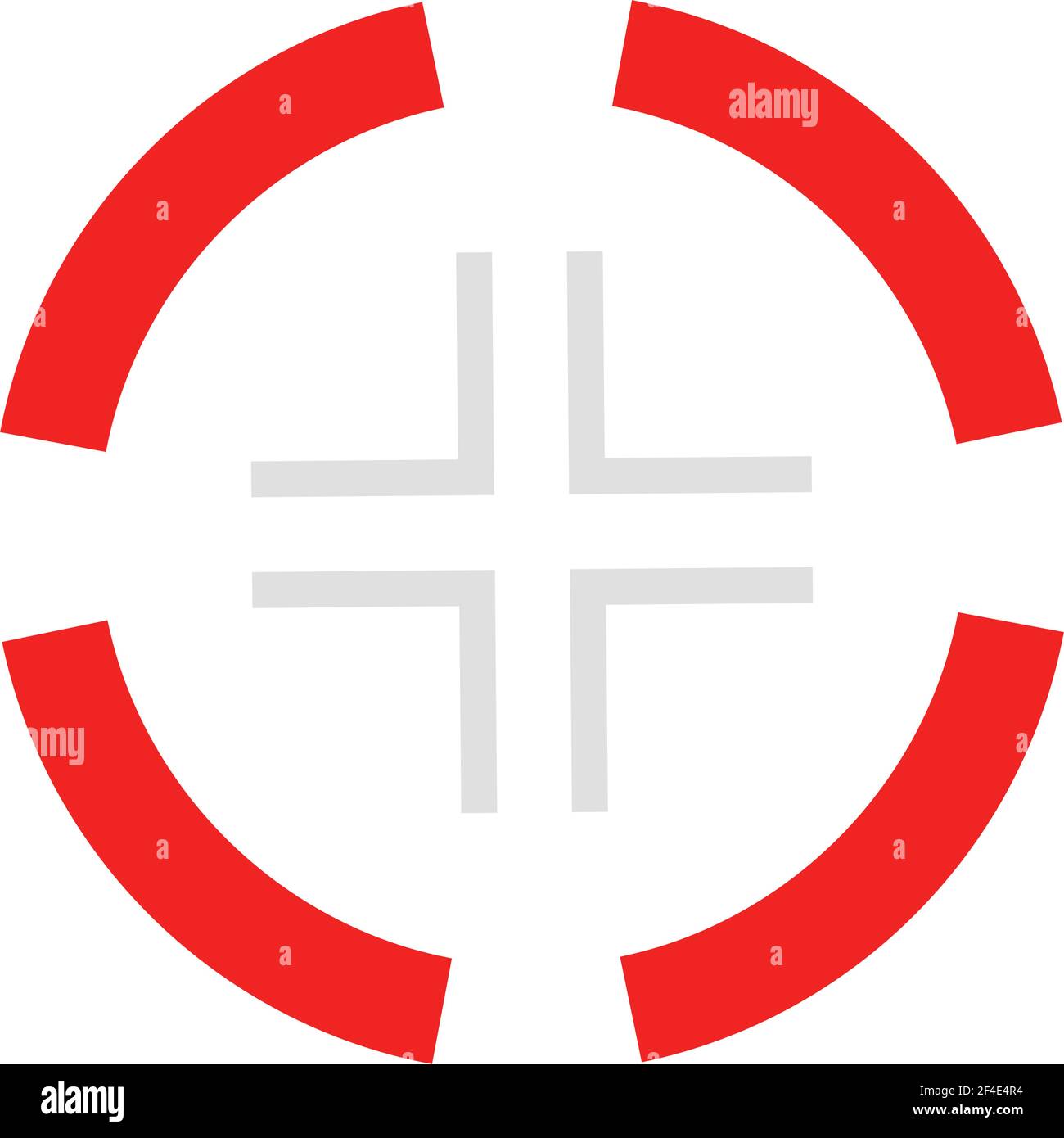 Cross-hair, reticle, target mark icon, symbol and logo. Accuracy, precision, focus concept ...