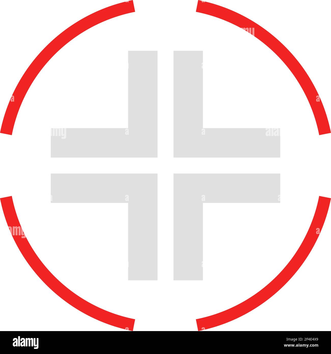 Cross-hair, reticle, target mark icon, symbol and logo. Accuracy ...