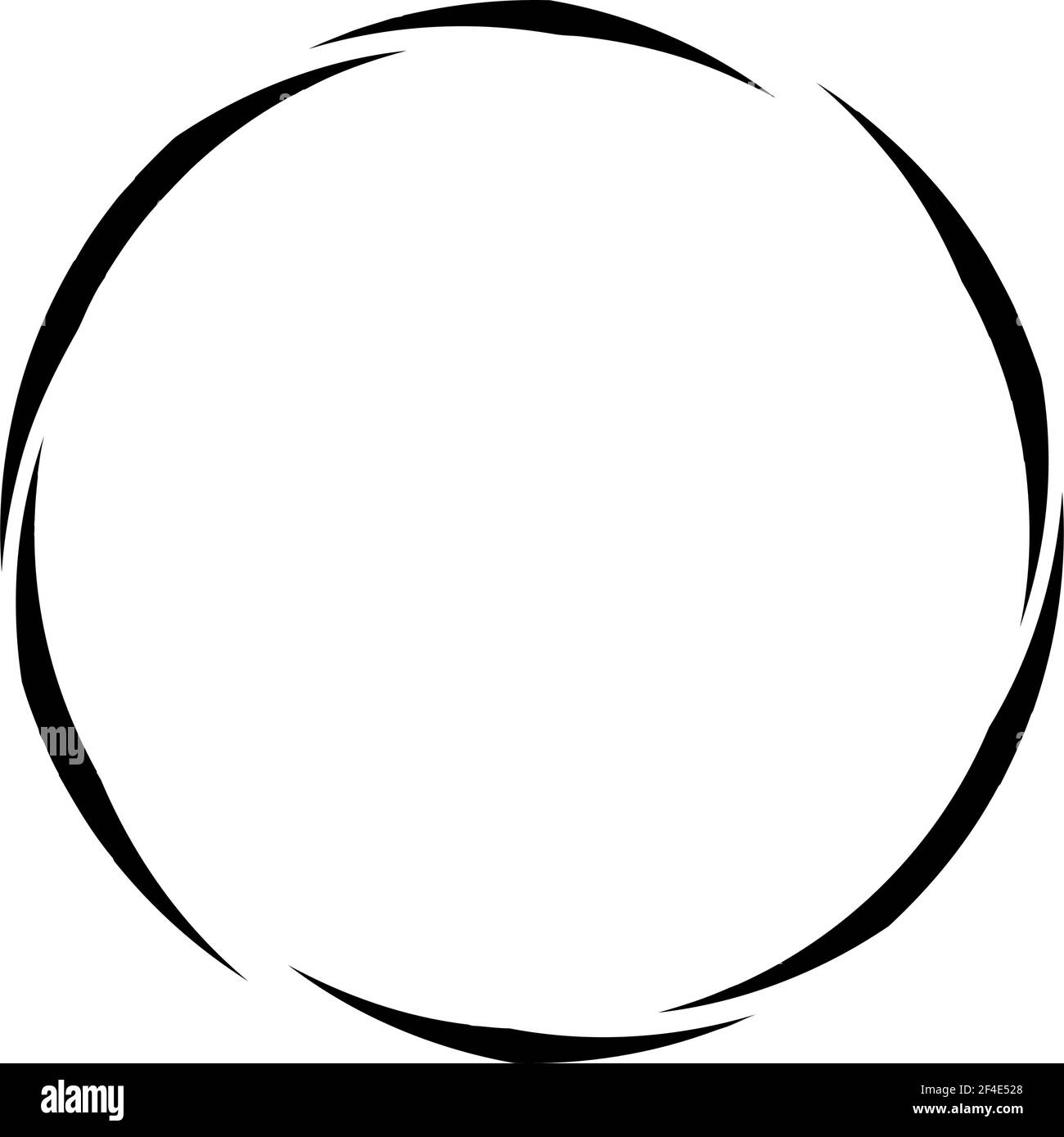 Cyclical circle, helix, volute element. Concentric shape with rotation ...