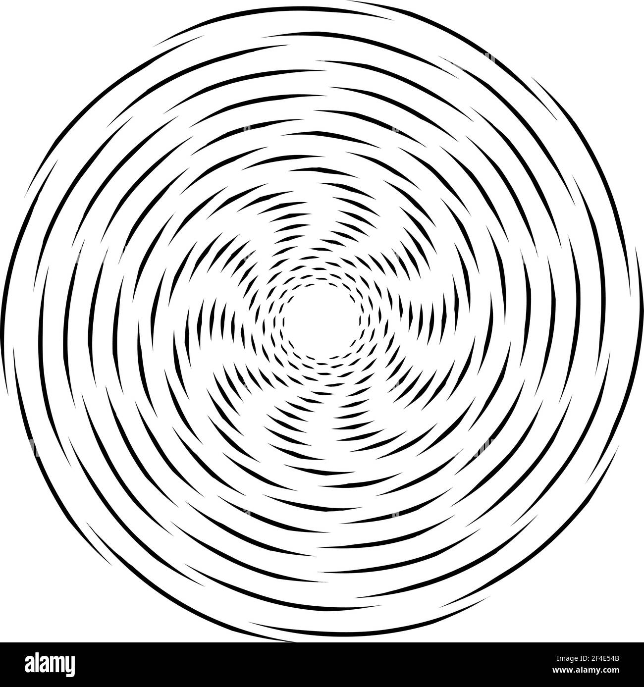 Cyclical circle, helix, volute element. Concentric shape with rotation ...