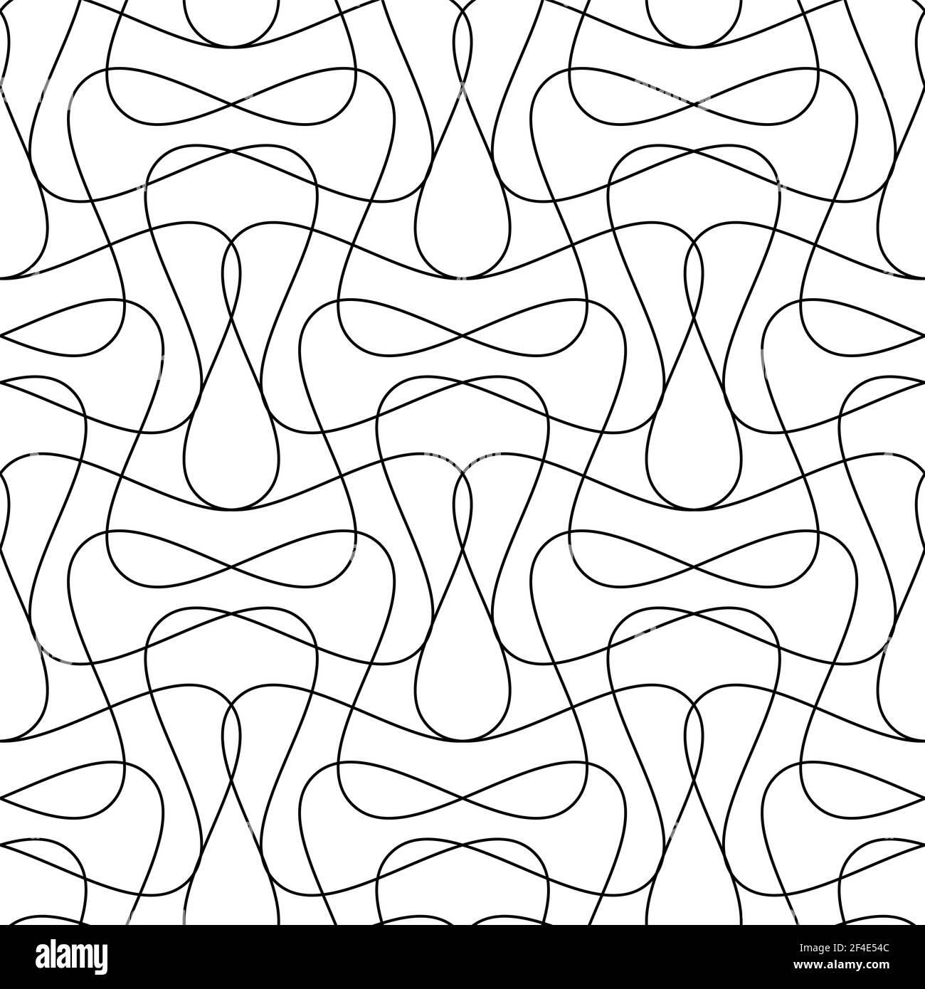 Interlace, twine, tangled lines Seamlessly repeatable Pattern ...