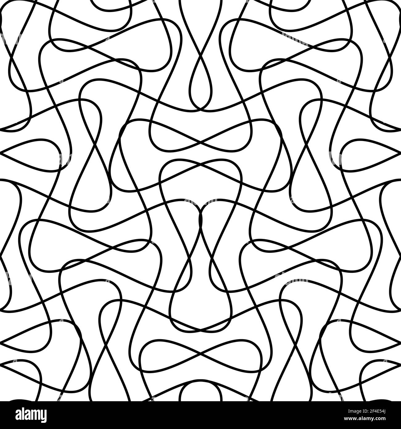 Interlace, twine, tangled lines Seamlessly repeatable Pattern ...