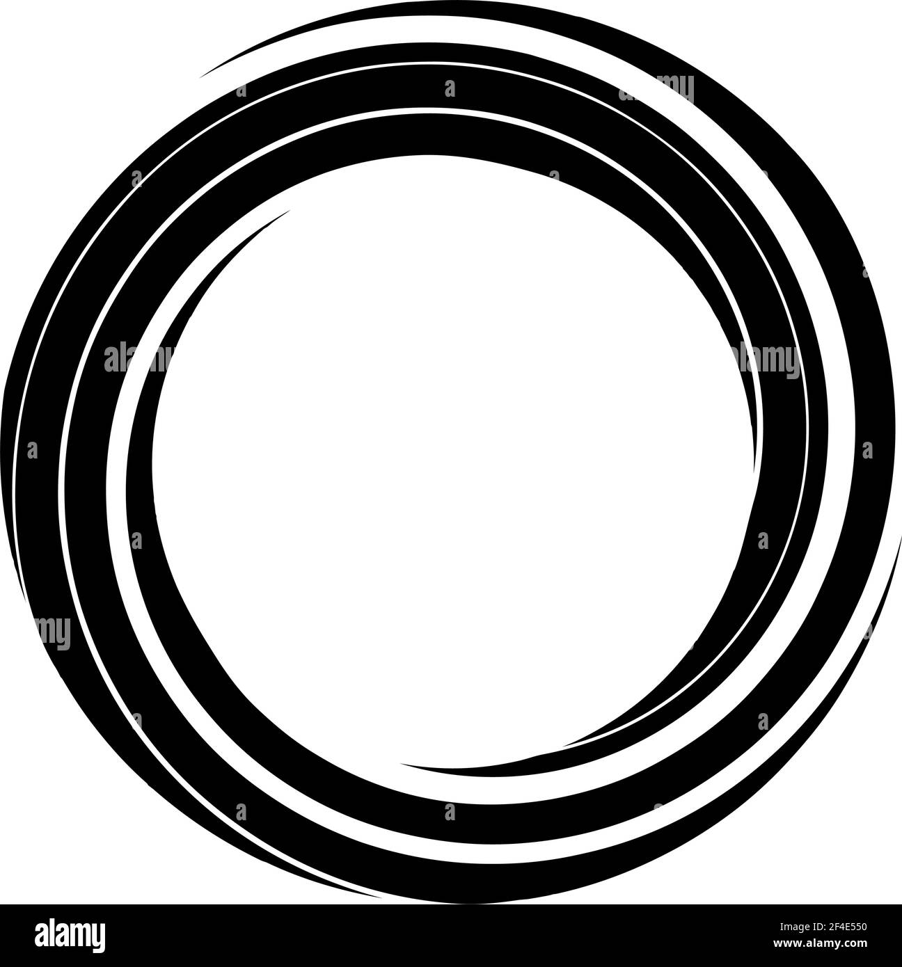 Cyclical circle, helix, volute element. Concentric shape with rotation ...