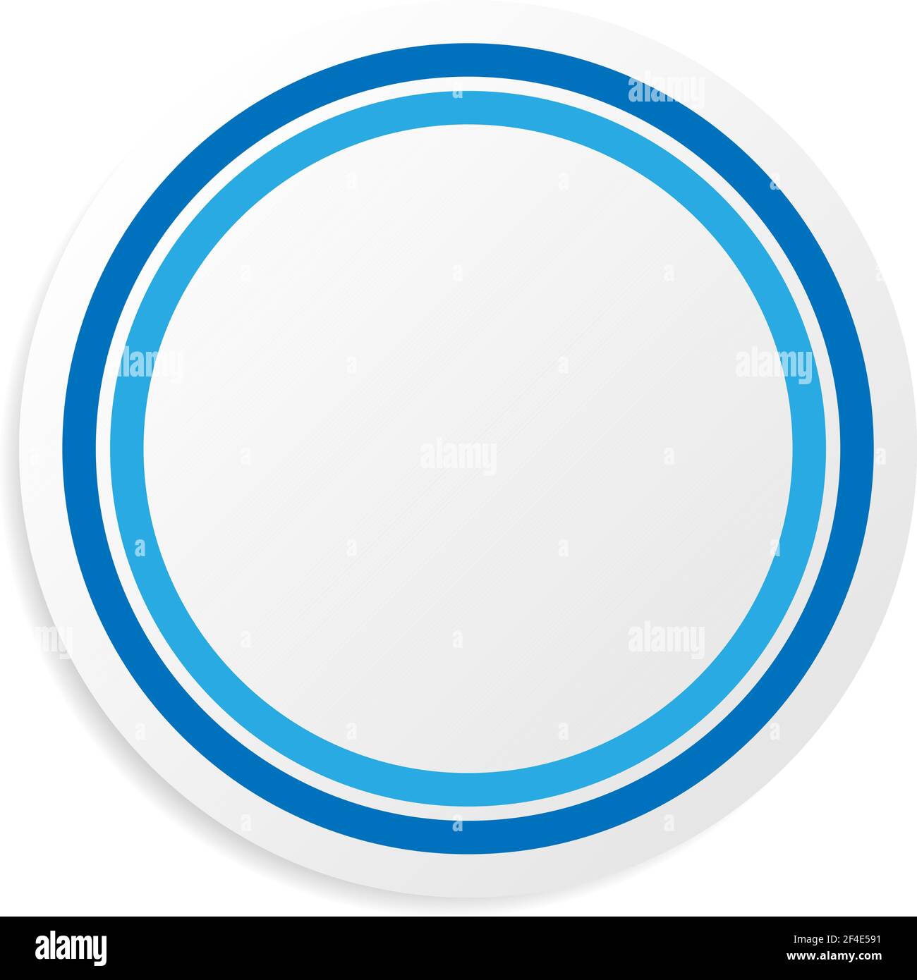 Blue Circle Frame Border Design Modern Ornamental Circle Frame Border