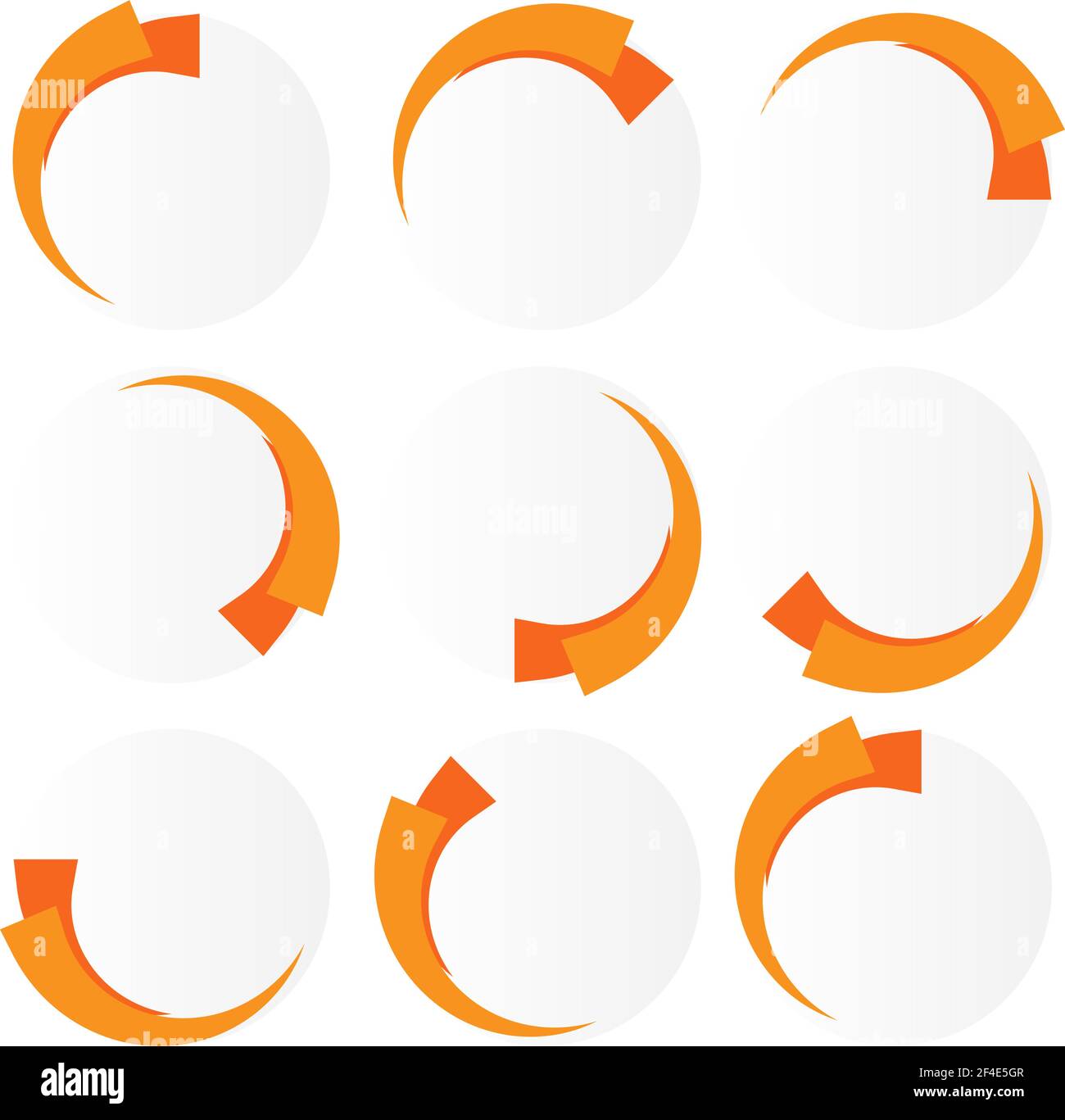 Segmented circle, circular preloader, buffer and progress bar. Completion, progression, stages ...
