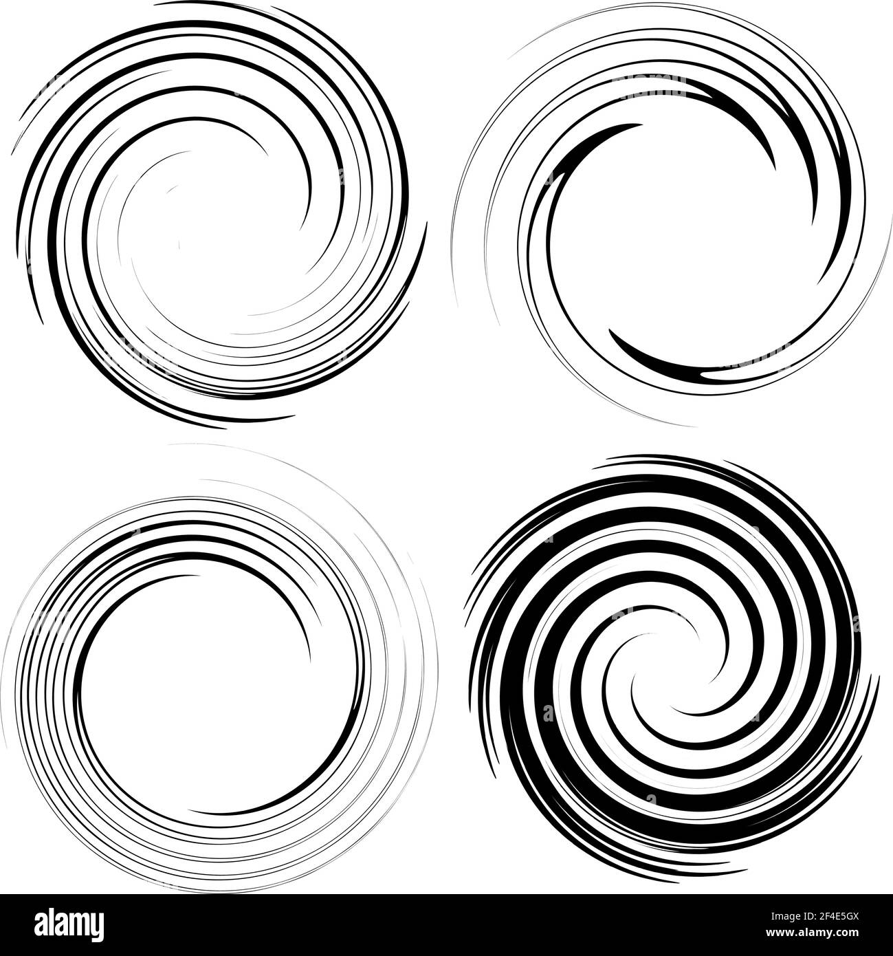 Revolved whirlpool, whirlwind design element. Radial shape with ...