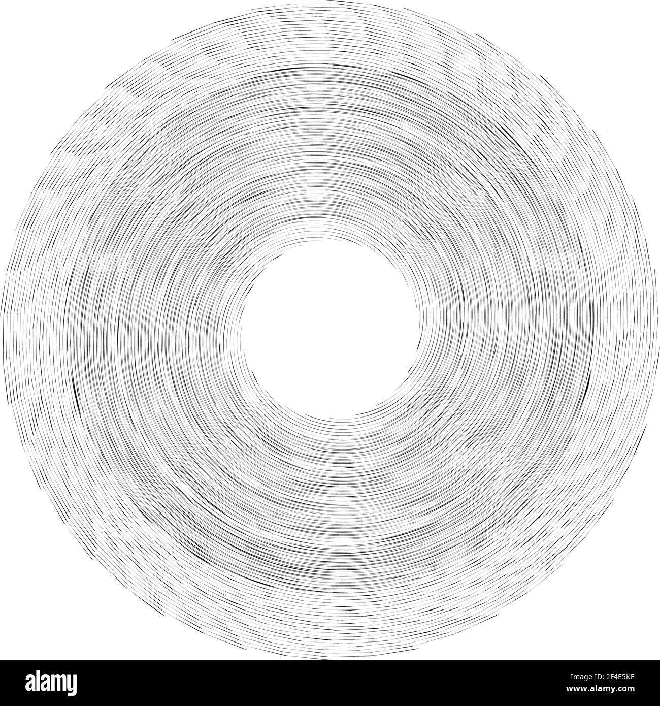 Cyclical circle, helix, volute element. Concentric shape with rotation ...