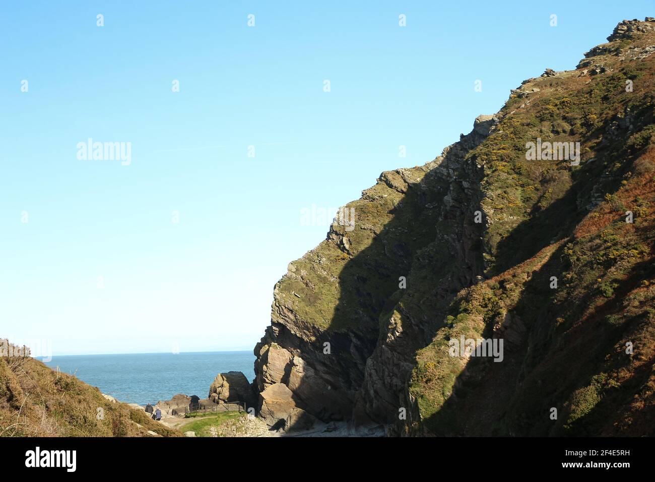 The national trust site of Heddon valley in it's full glory with the ...