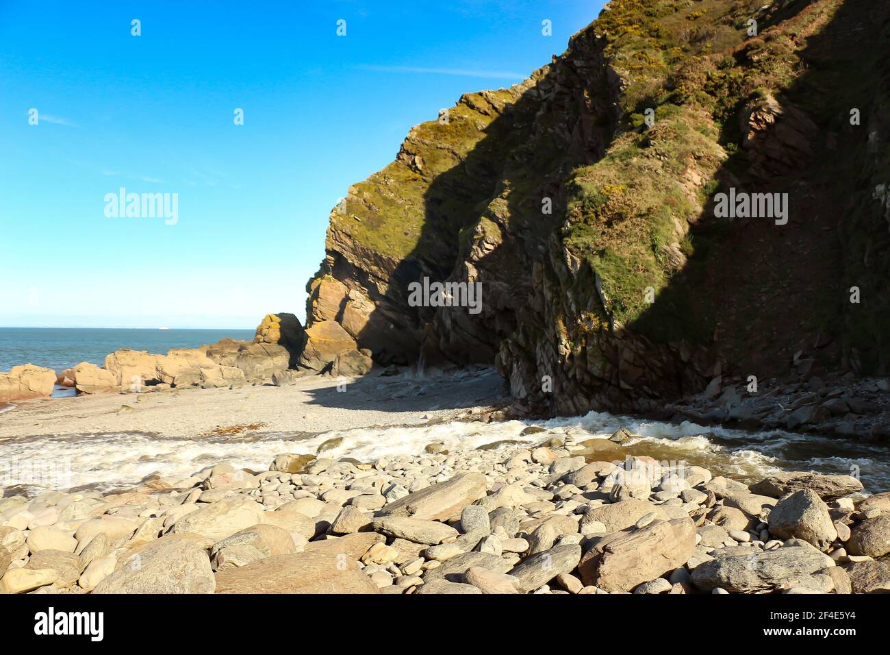 The national trust site of Heddon valley in it's full glory with the ...