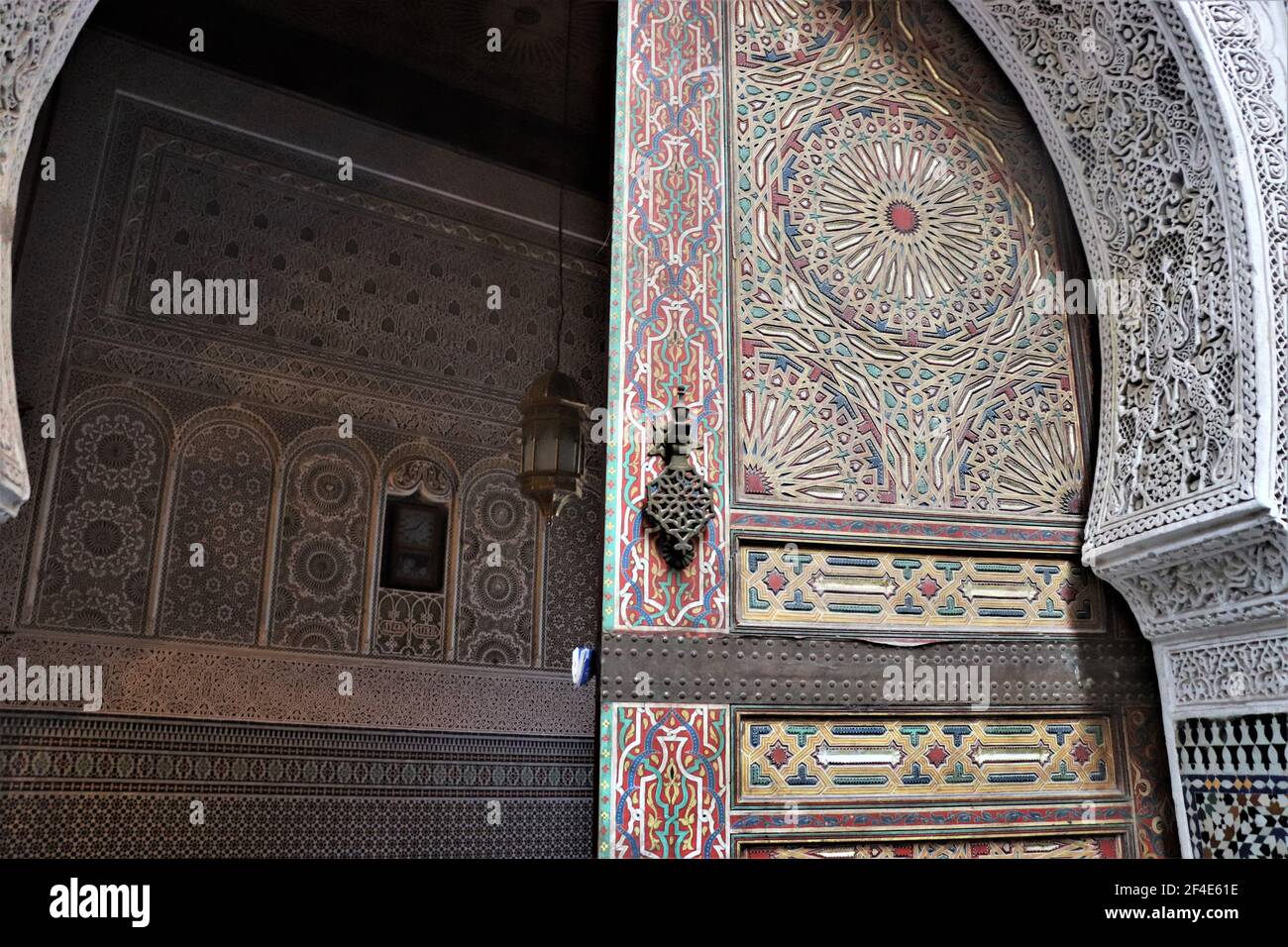 Historic Building inside the Fes Medina, Morocco Stock Photo - Alamy