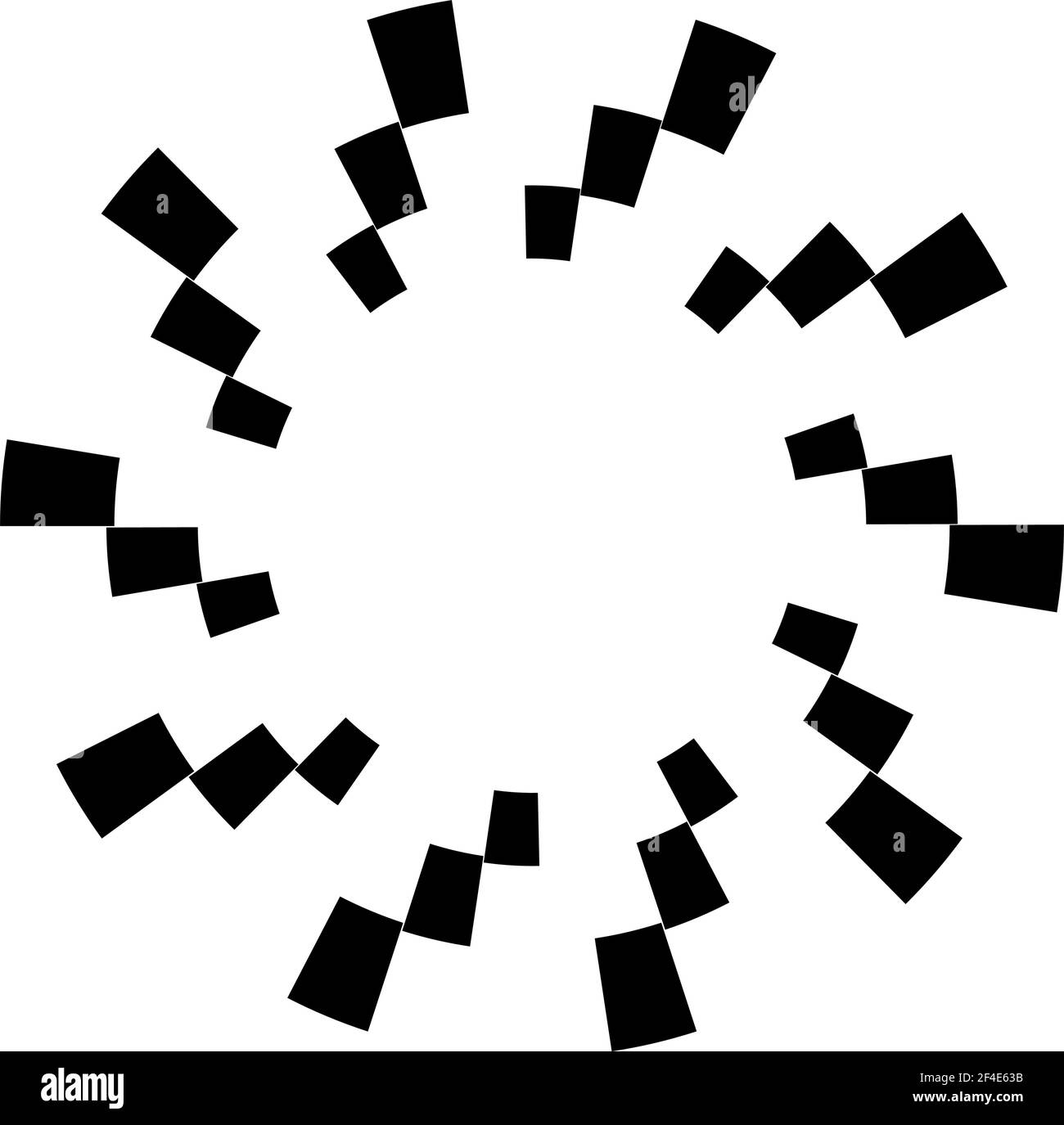 Dashed lines spiral, swirls, and twirls. Concentric, and circular ...