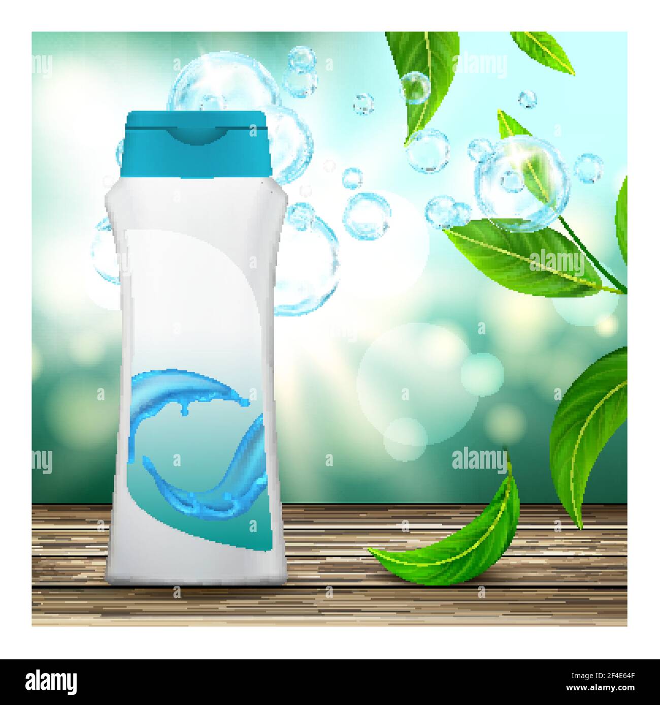 Basic Abstract Shampoo Promotional Poster Vector Illustration Stock ...