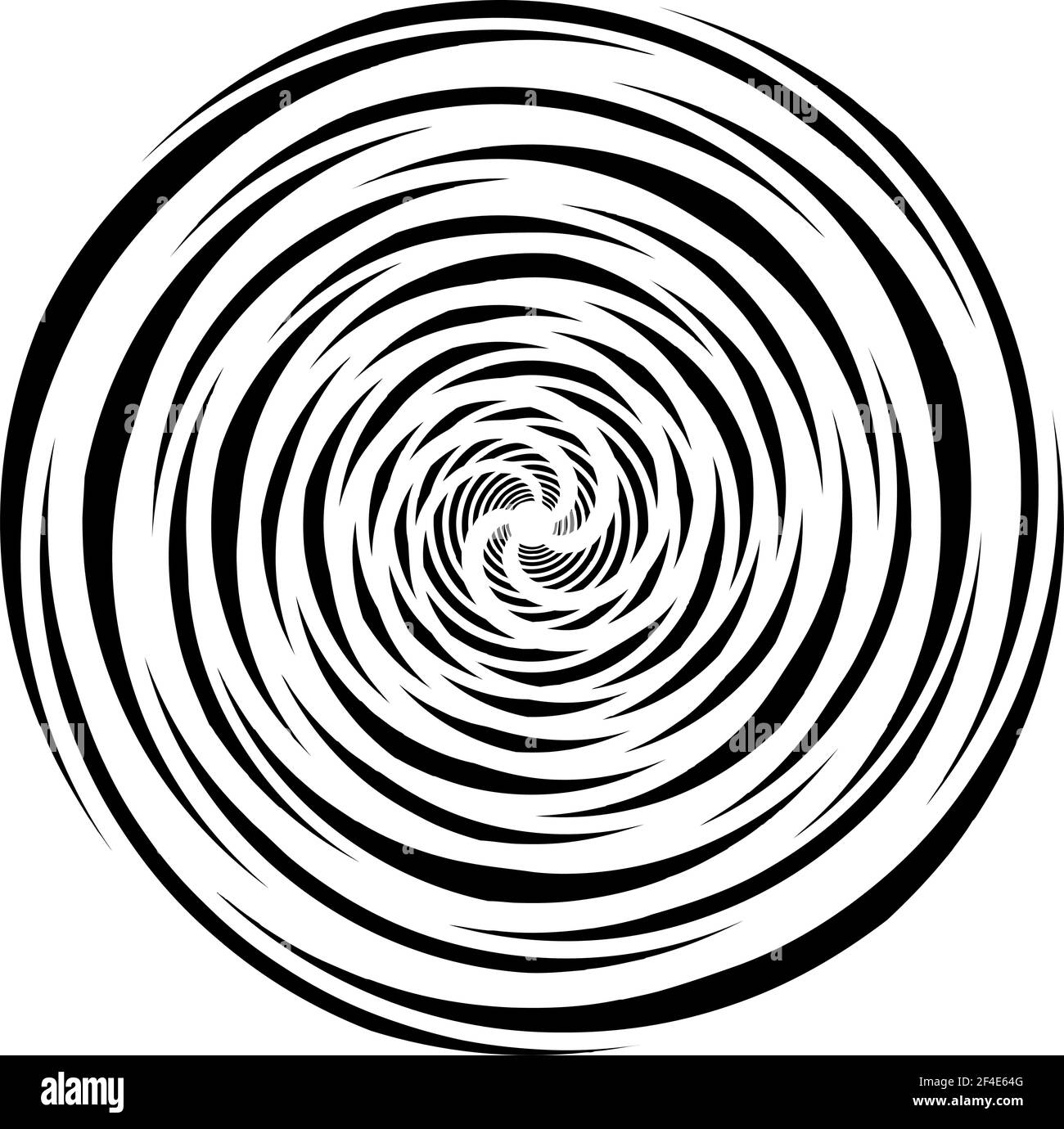 Cyclical circle, helix, volute element. Concentric shape with rotation ...