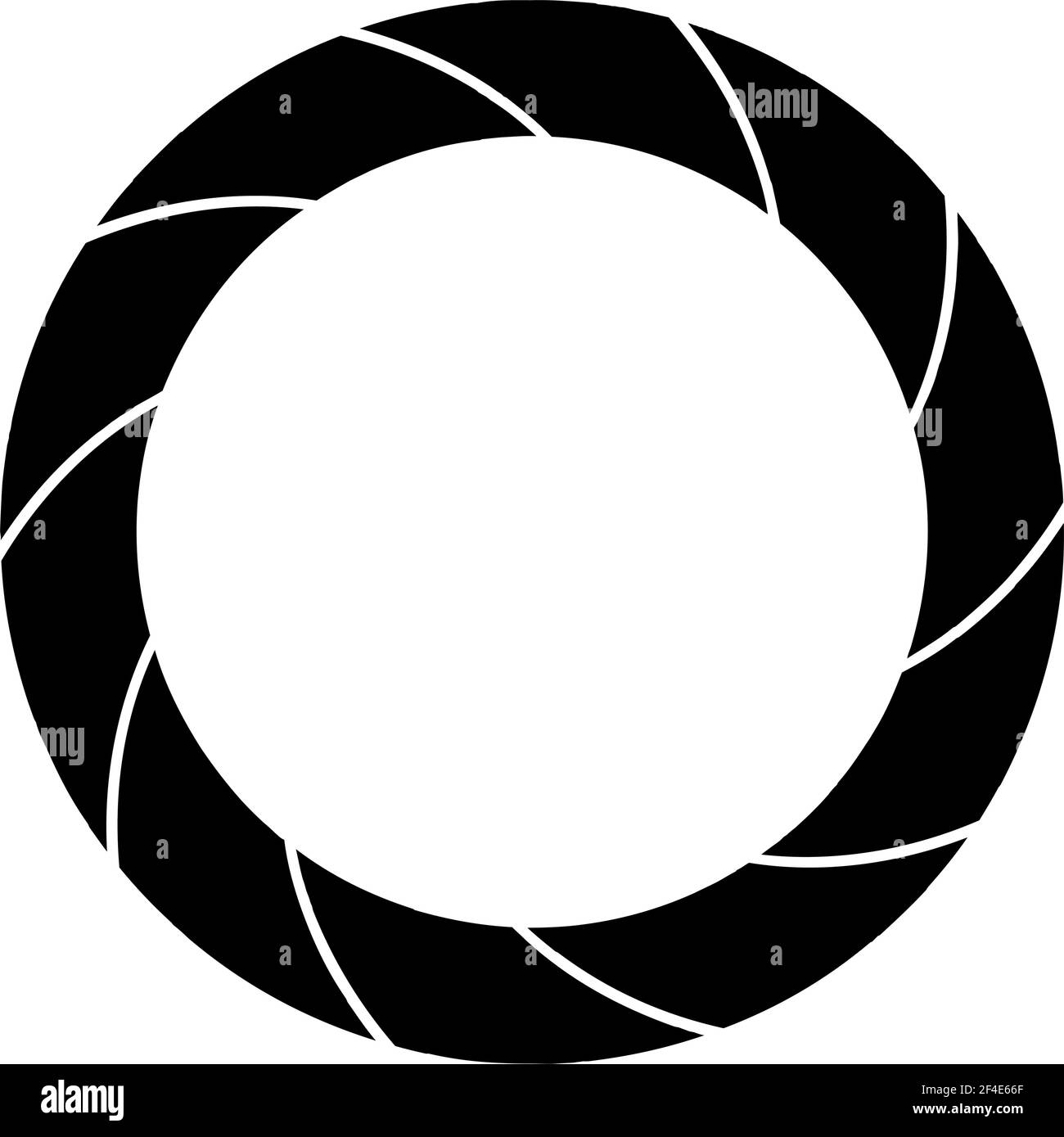 Cyclical circle, helix, volute element. Concentric shape with rotation ...
