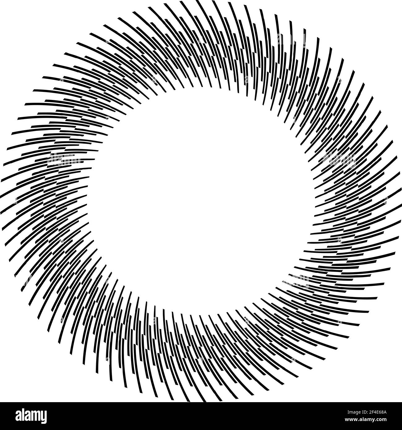 Cyclical circle, helix, volute element. Concentric shape with rotation ...