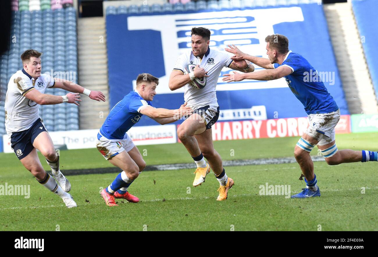 BT Murrayfield Stadium,Edinburgh.Scotland UK..20th March 21. Scotland ...