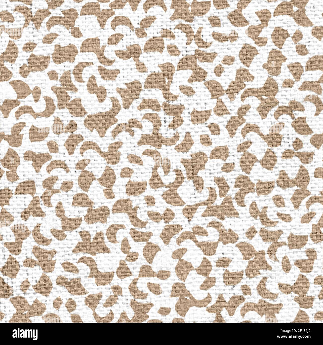 Seamless burlap with white paint pattern overlay Stock Photo - Alamy