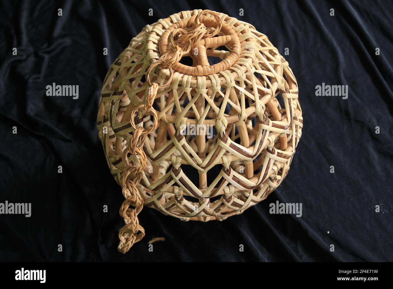 Beautiful hand crafted lantern hood made of natural rattan which is ...
