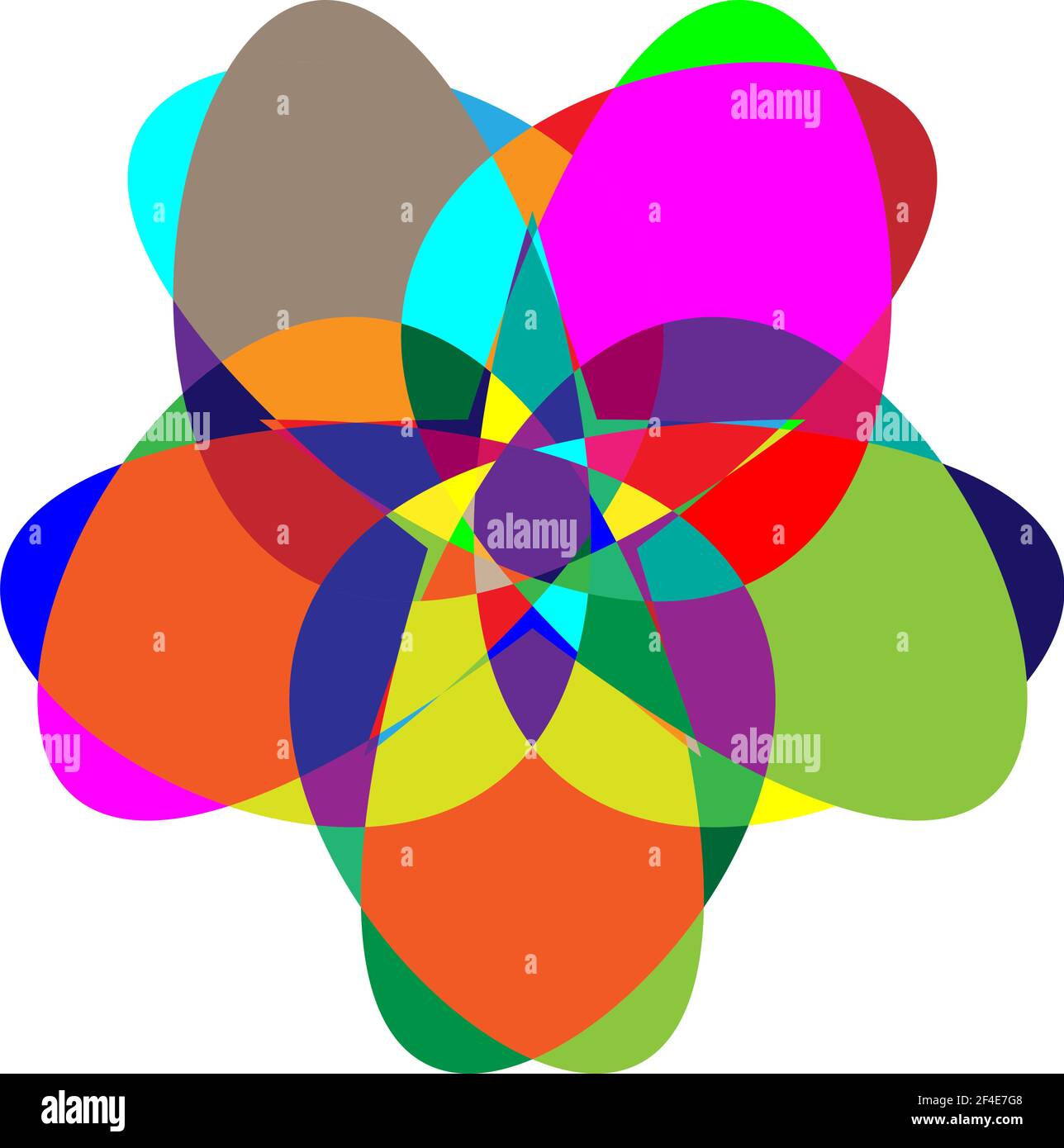 Abstract colorful geometric design element. Mosaic colored tangled icon ...