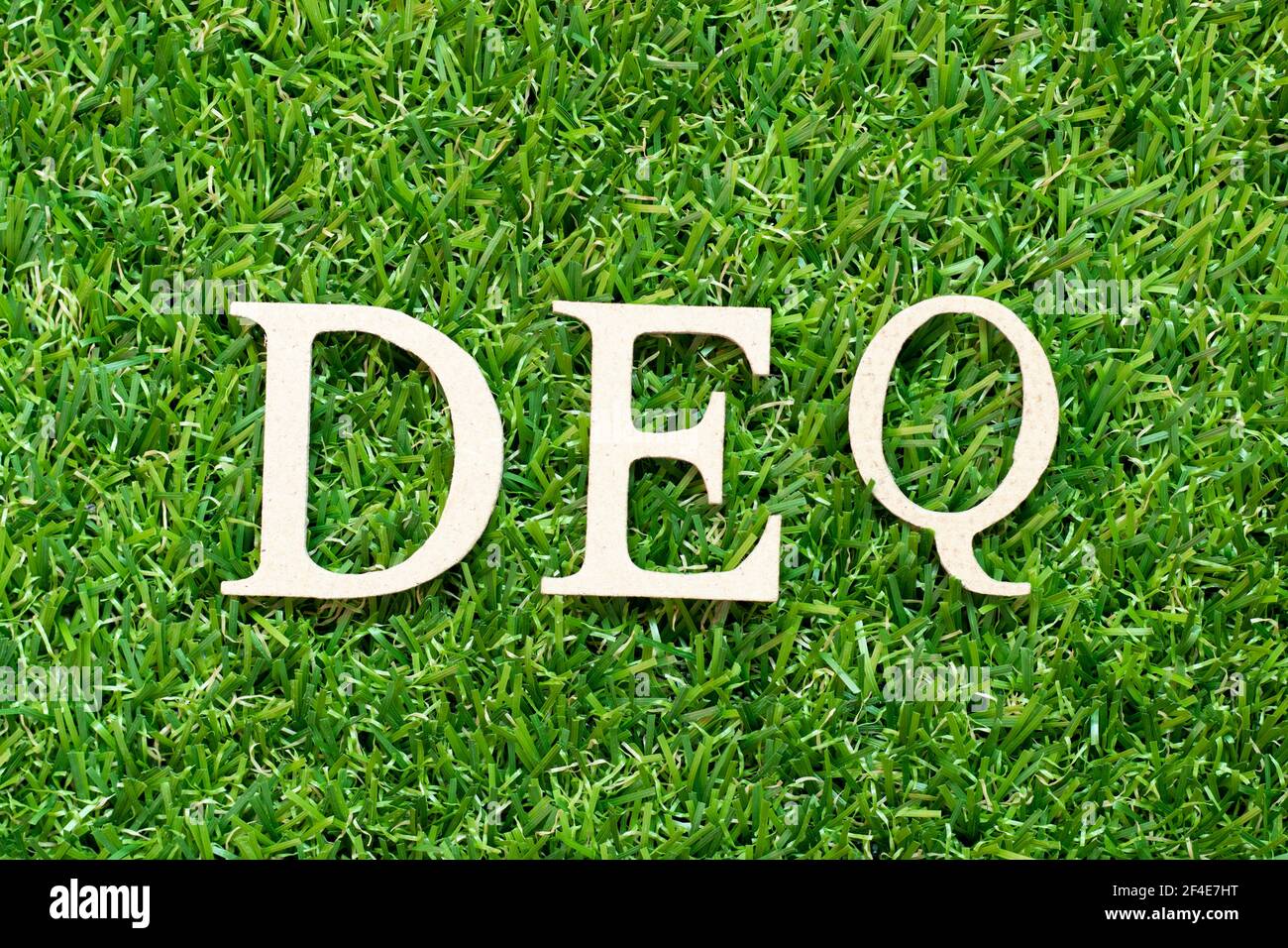 Alphabet letter in word DEQ (Abbreviation of Delivered Ex Quay) on ...