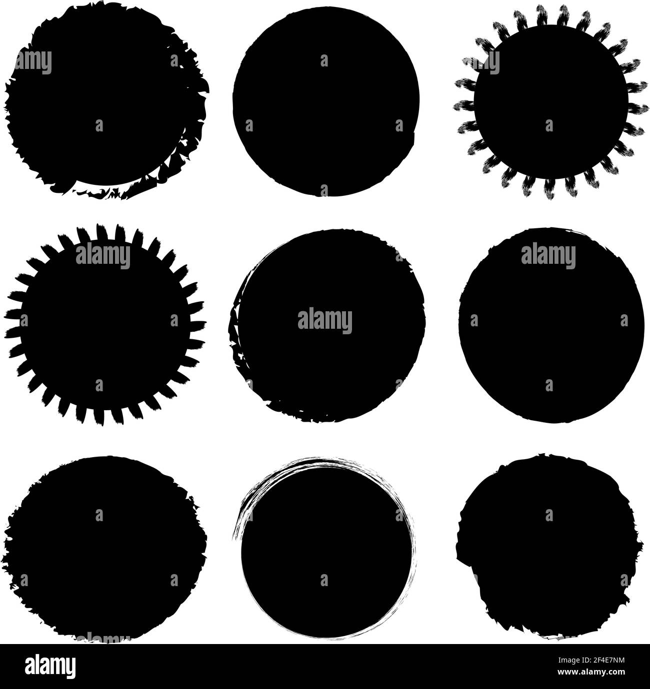 Grungy Circle Blob Blotch Vector Stock Vector Illustration Clip Art Graphics Stock Vector