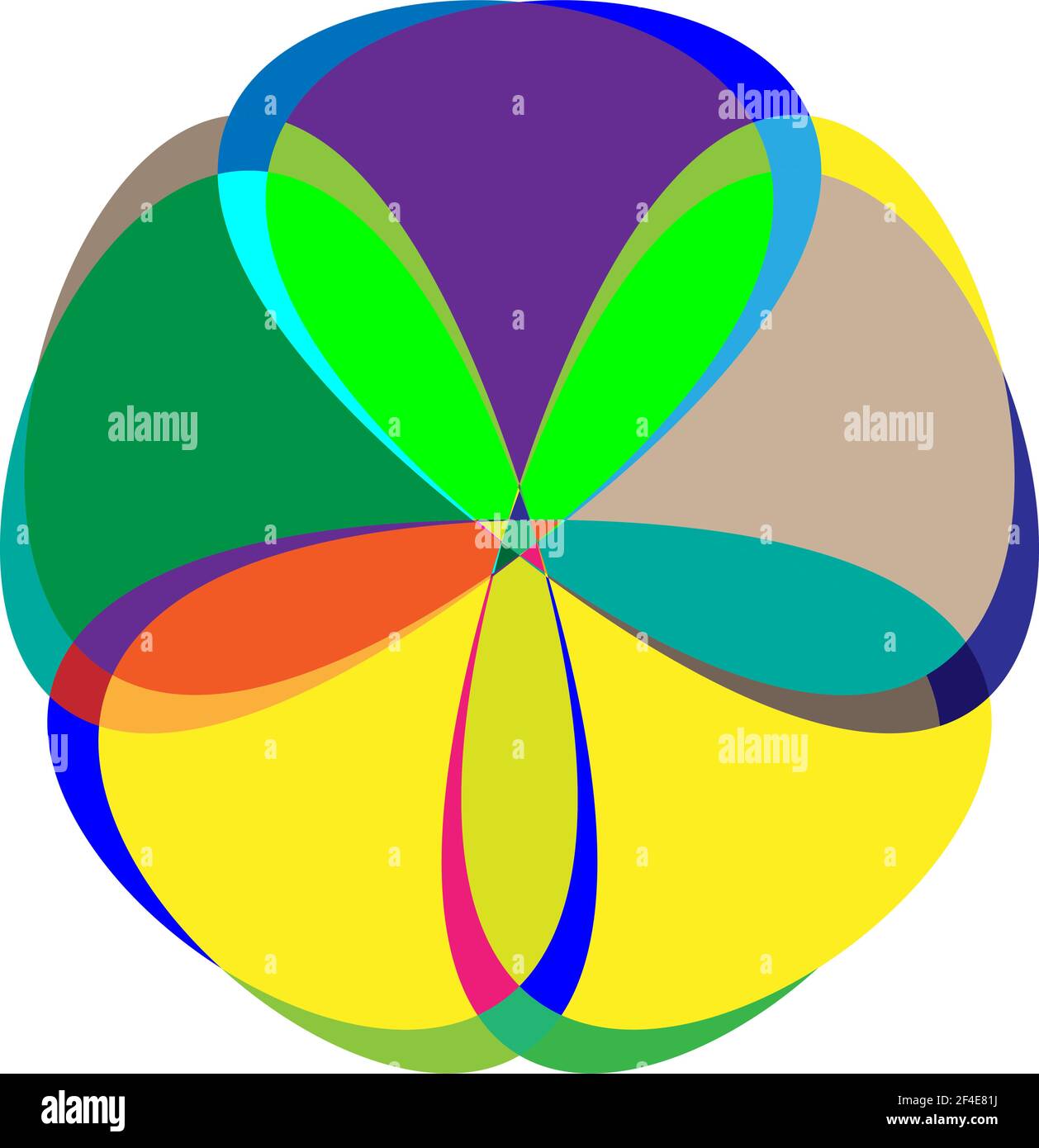 Abstract colorful geometric design element. Mosaic colored tangled icon ...