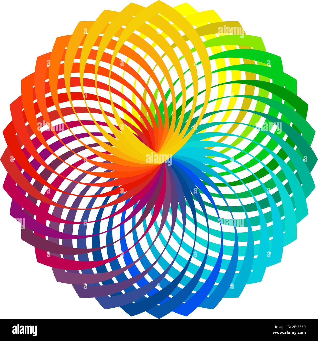 Colorful, spectrum colored abstract mandala, motif icon. Abstract ...