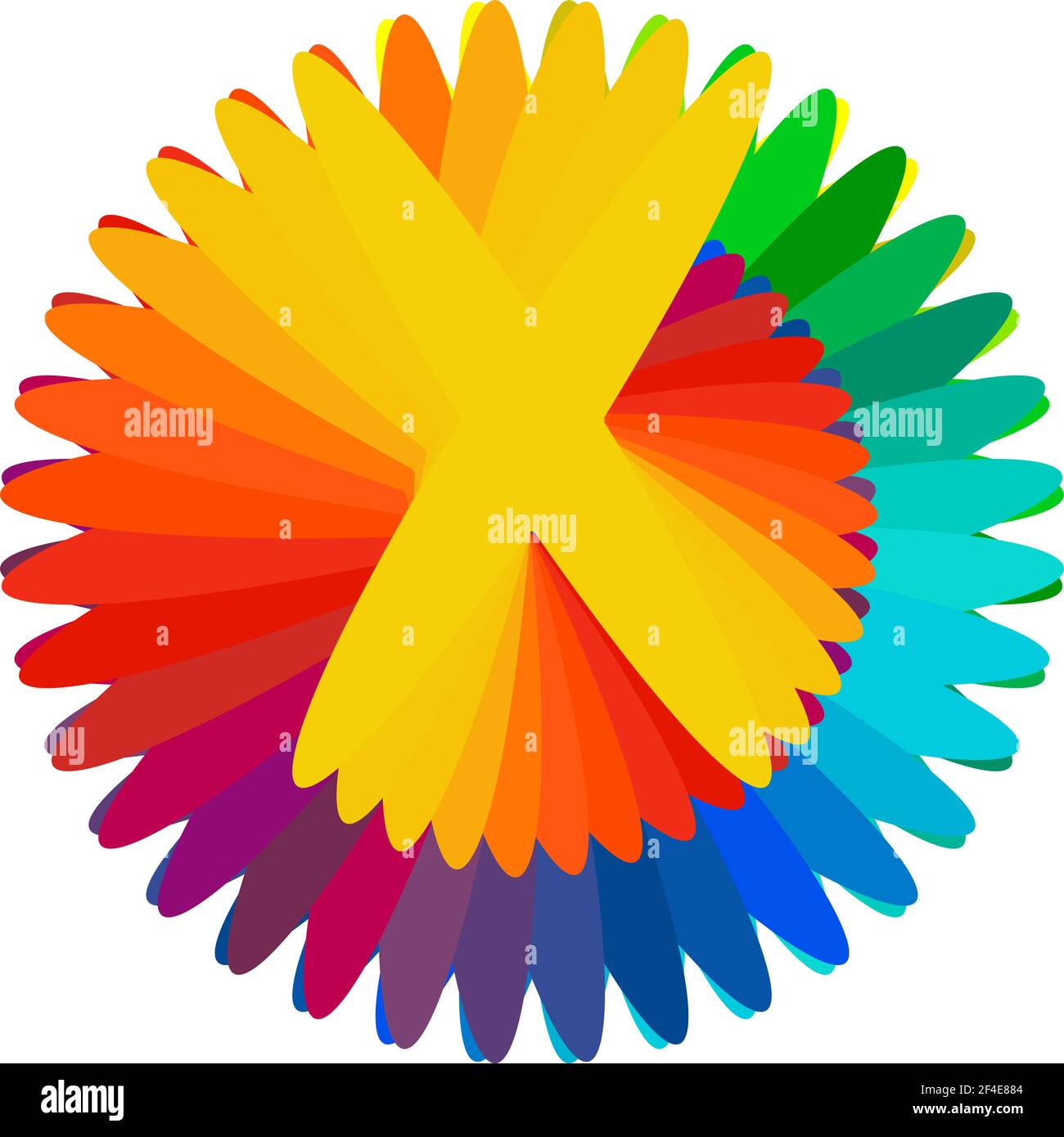 Colorful, spectrum colored abstract mandala, motif icon. Abstract ...