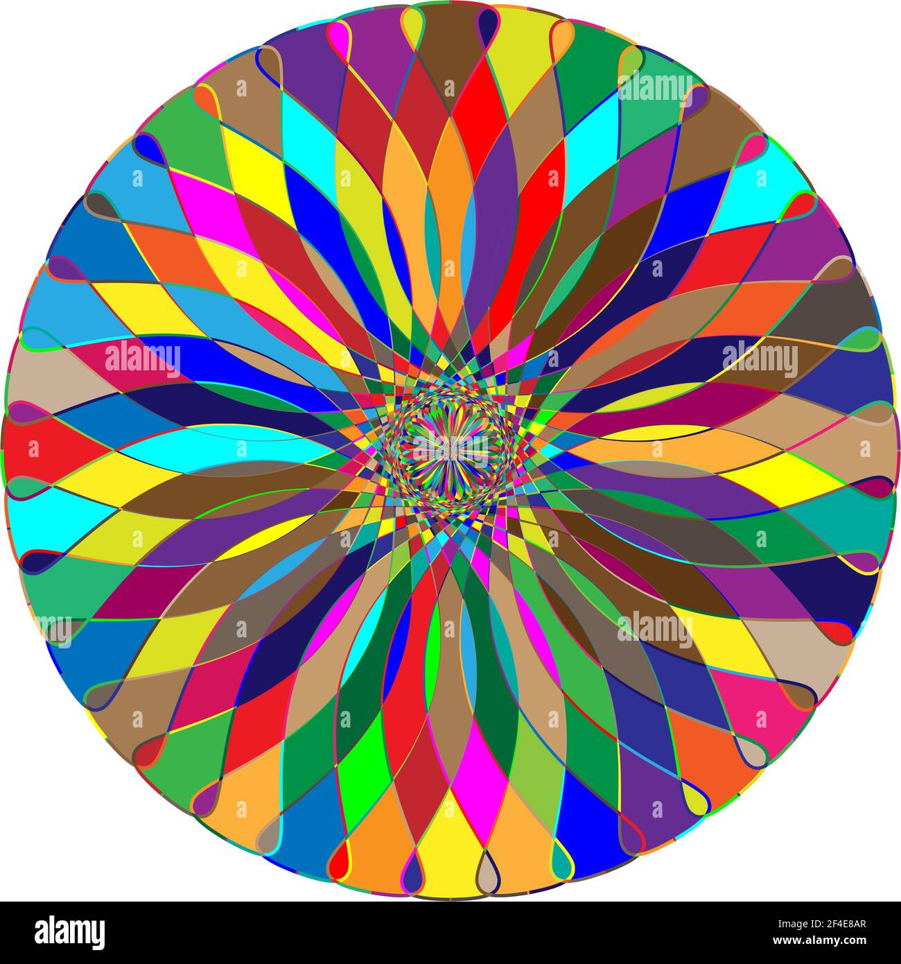 Colorful, spectrum colored abstract mandala, motif icon. Abstract ...