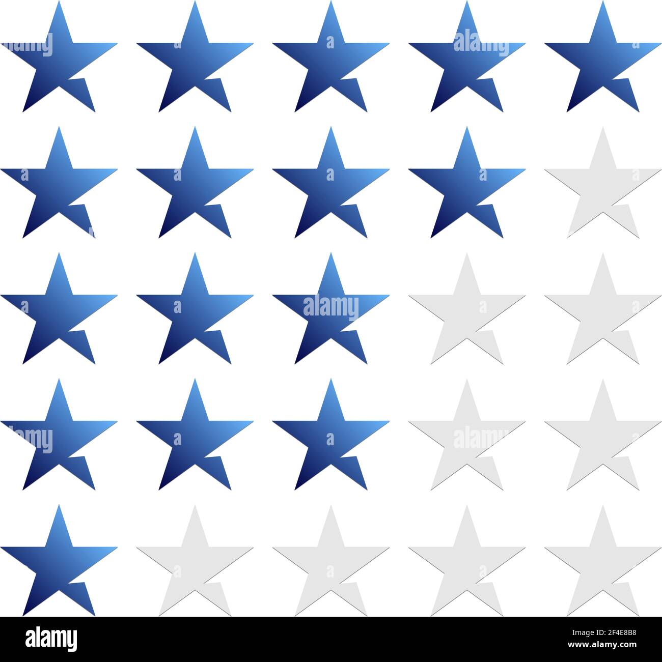 5 Star rating icon. Vector Illustration for review, value, valuation ...