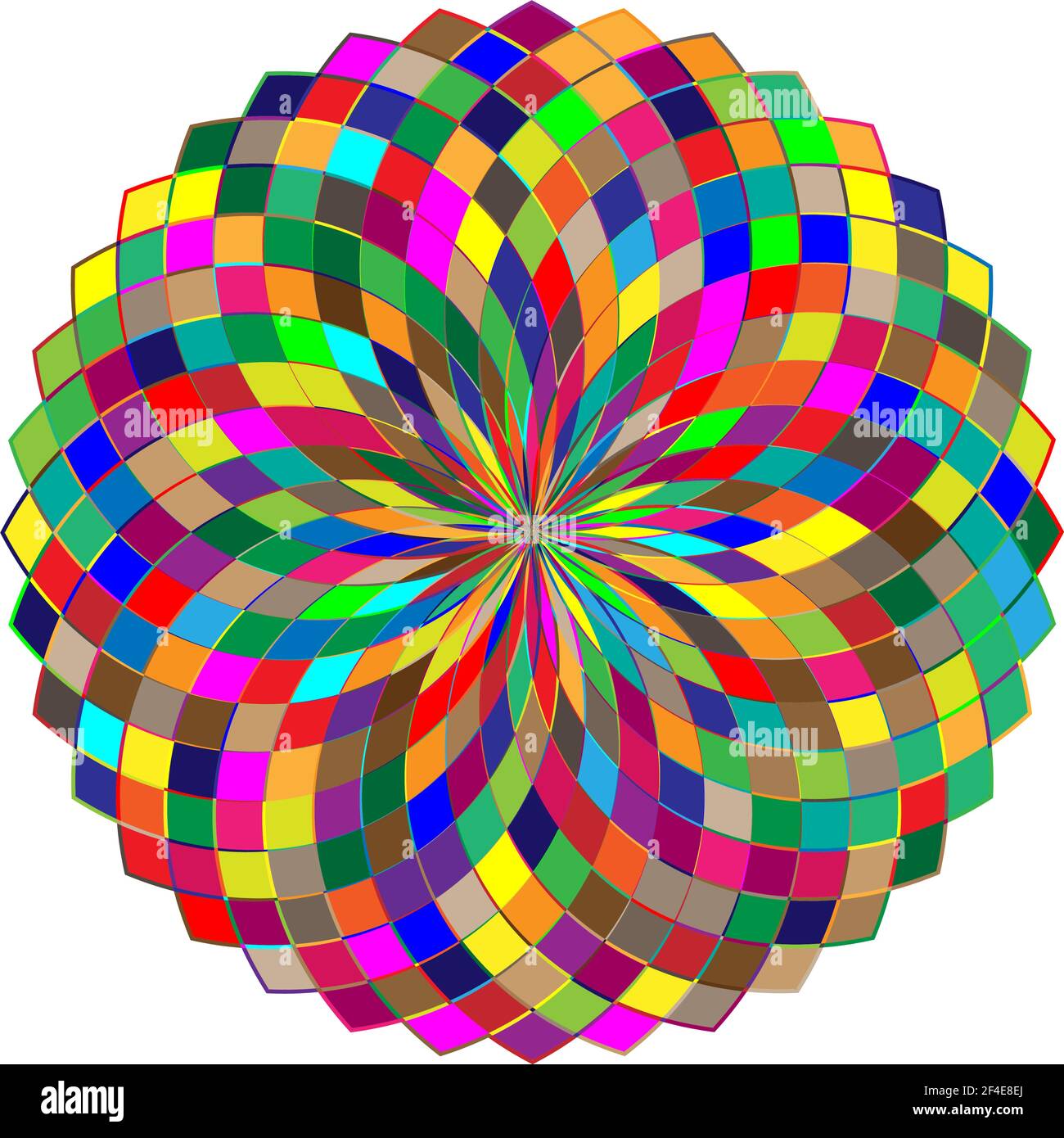 Colorful, spectrum colored abstract mandala, motif icon. Abstract ...