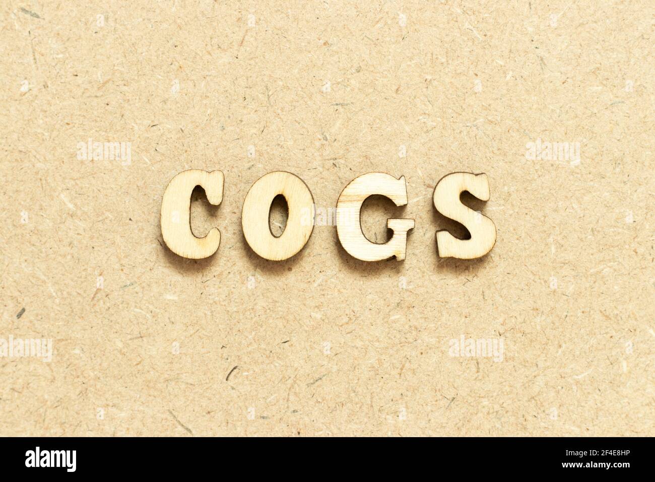 Alphabet letter in word COGS (Abbreviation of Cost of goods sold) on ...