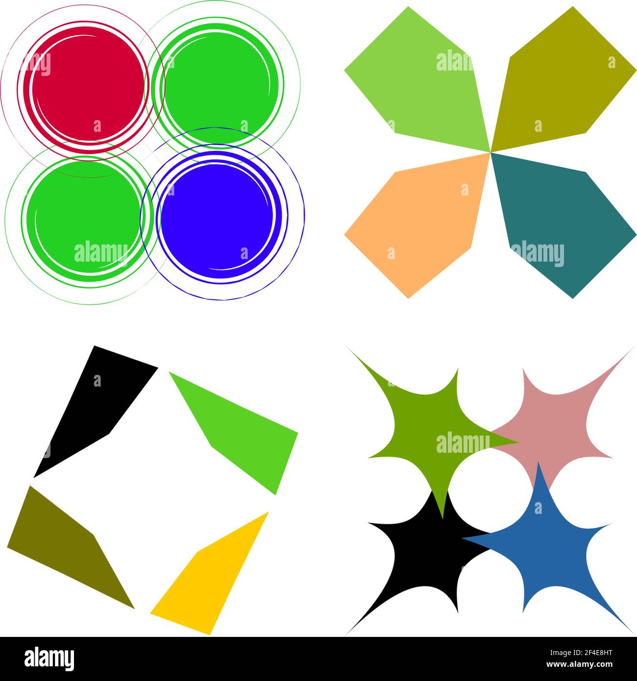 Simple decoration shape, element. Abstract motif, mandala clip-art ...