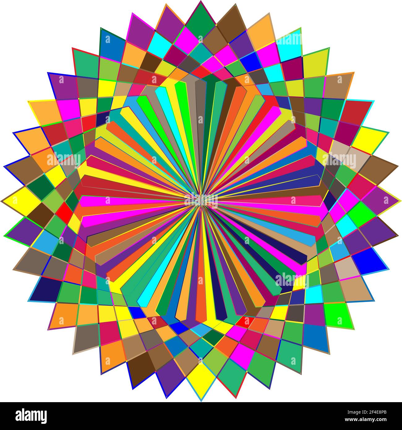 Colorful, spectrum colored abstract mandala, motif icon. Abstract ...